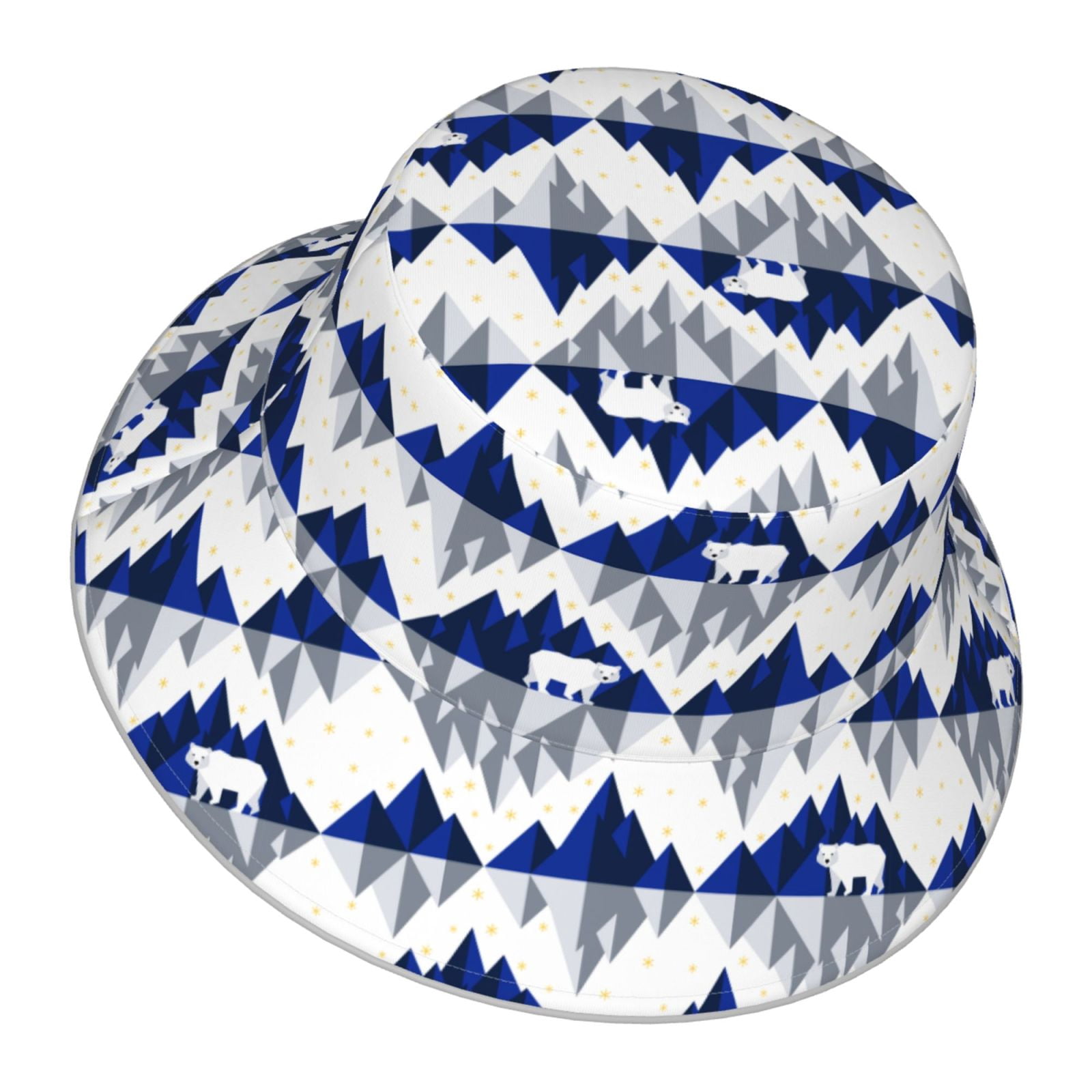 Daiia Cartoon Iceberg Polar Bear Pattern Bucket Hat - Trendy Cotton Sun ...