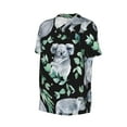 Daiia Cartoon Koala Bear Mens Baseball Jersey Button Down Shirts Short ...