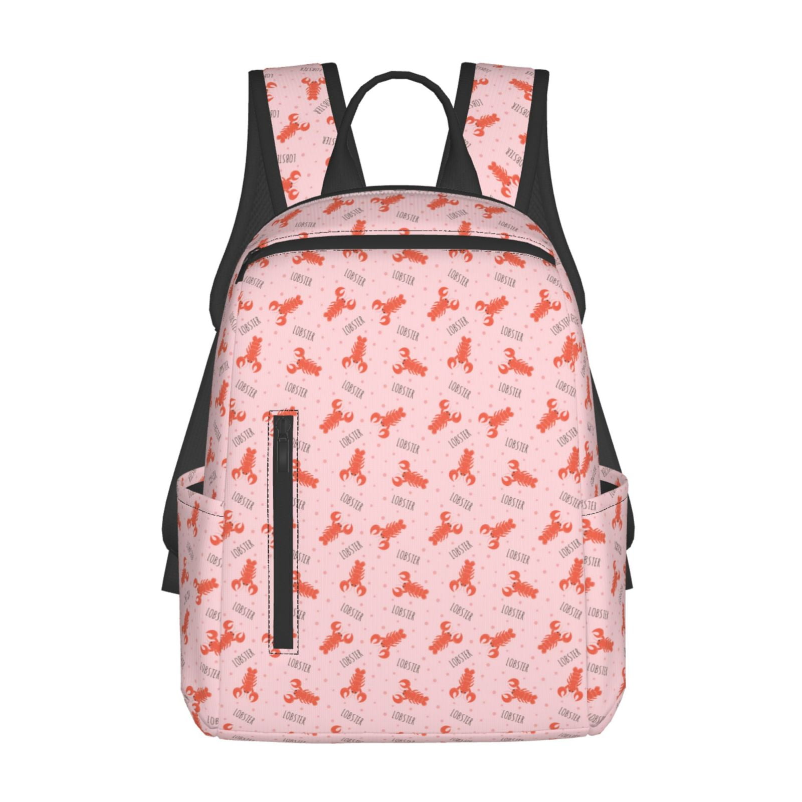 Daiia Cartoon Lobsters 3 School Backpack for Men and Women Lightweight ...