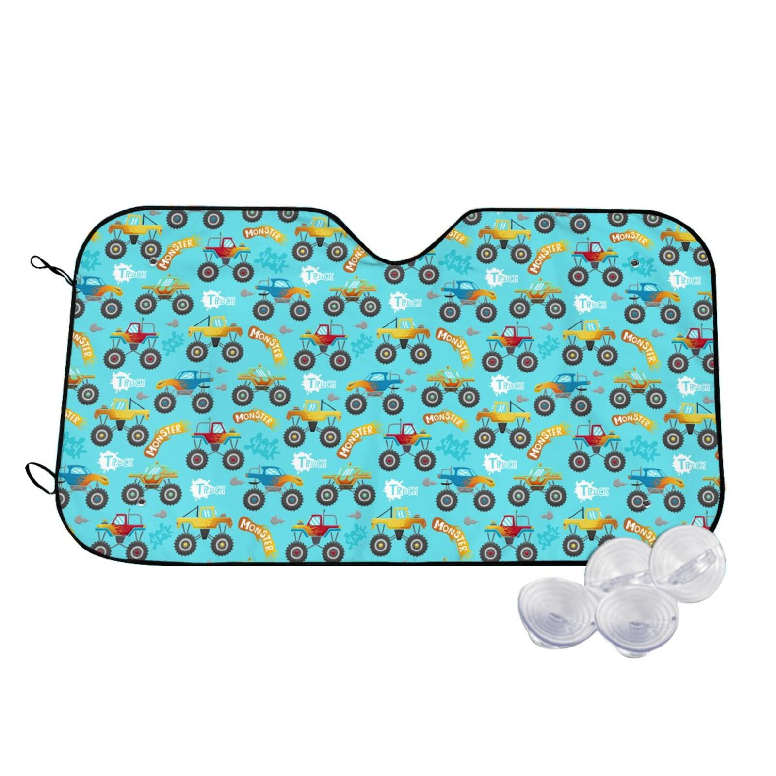 Daiia Cartoon Monster Truck Windshield Sun Shade for Car SUV Truck ...