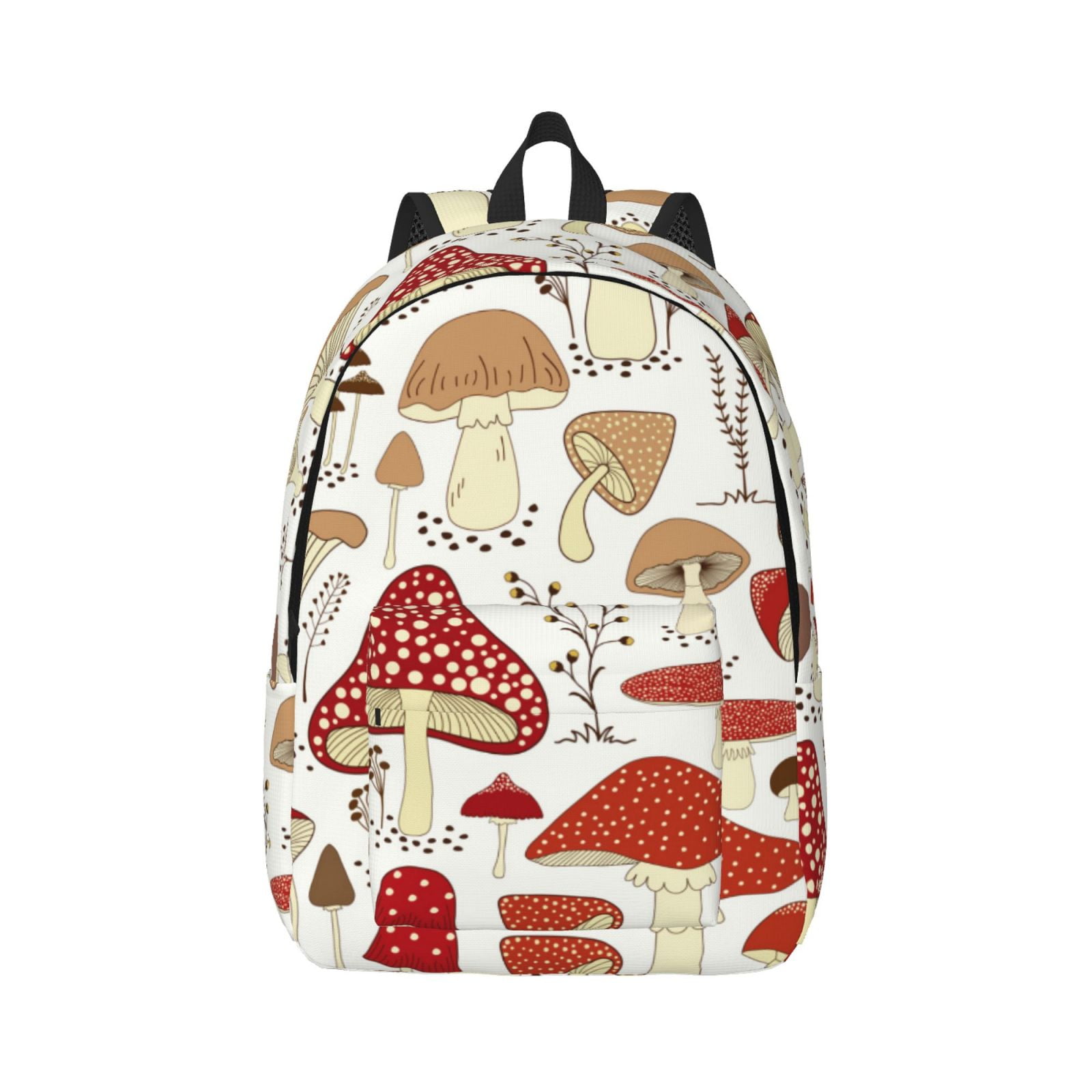 Daiia Cartoon Mushrooms Vintage Canvas Backpack for Men and Women ...