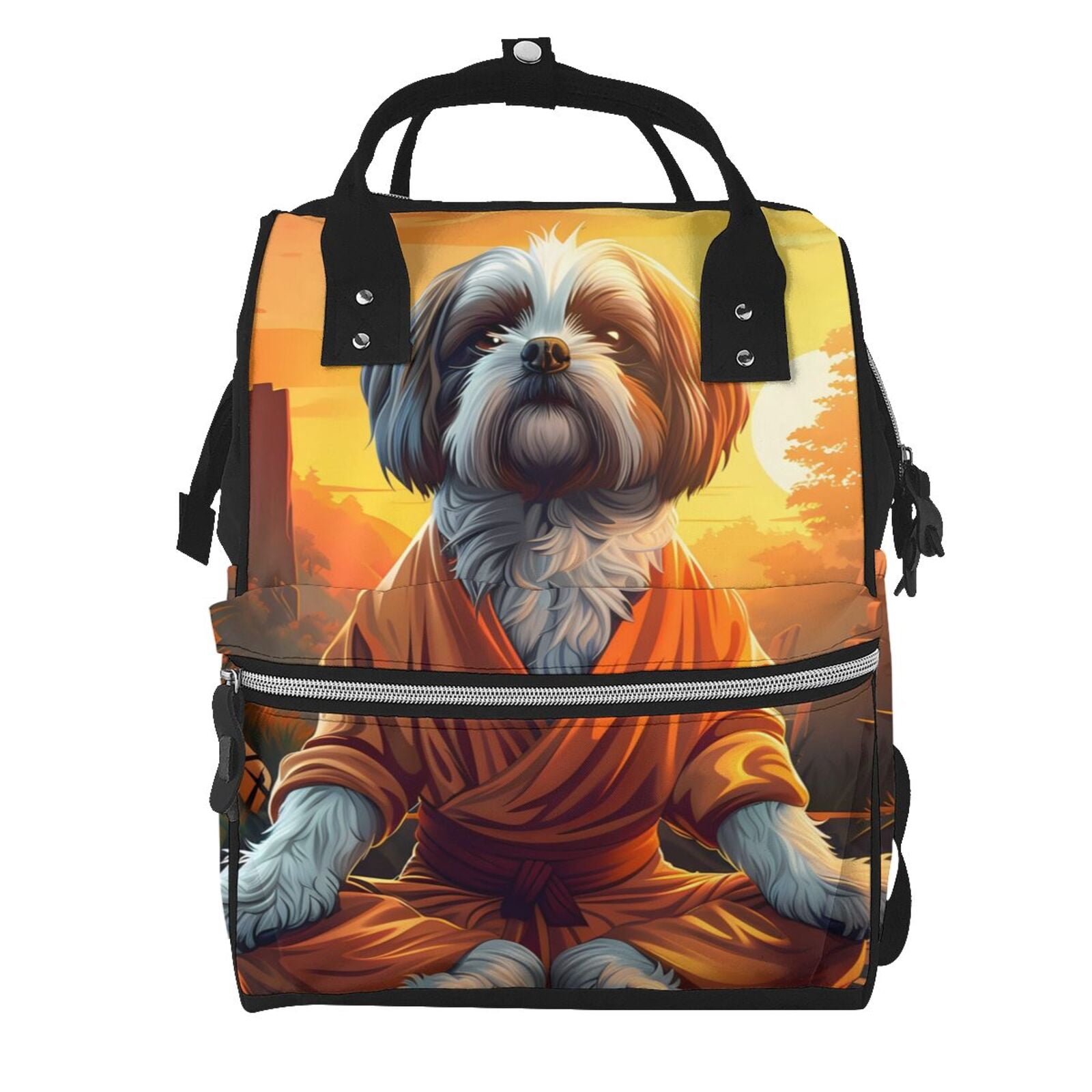 Daiia Cartoon Puppy Sunset Large Capacity Baby Bag Waterproof Stylish ...