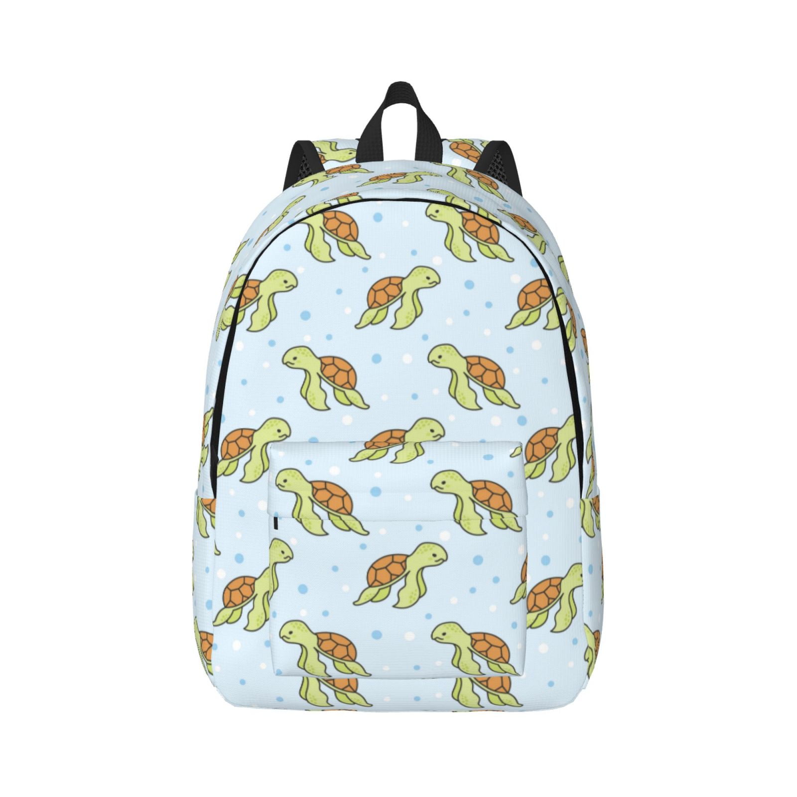 Daiia Cartoon Sea Turtle Vintage Canvas Backpack for Men and Women ...