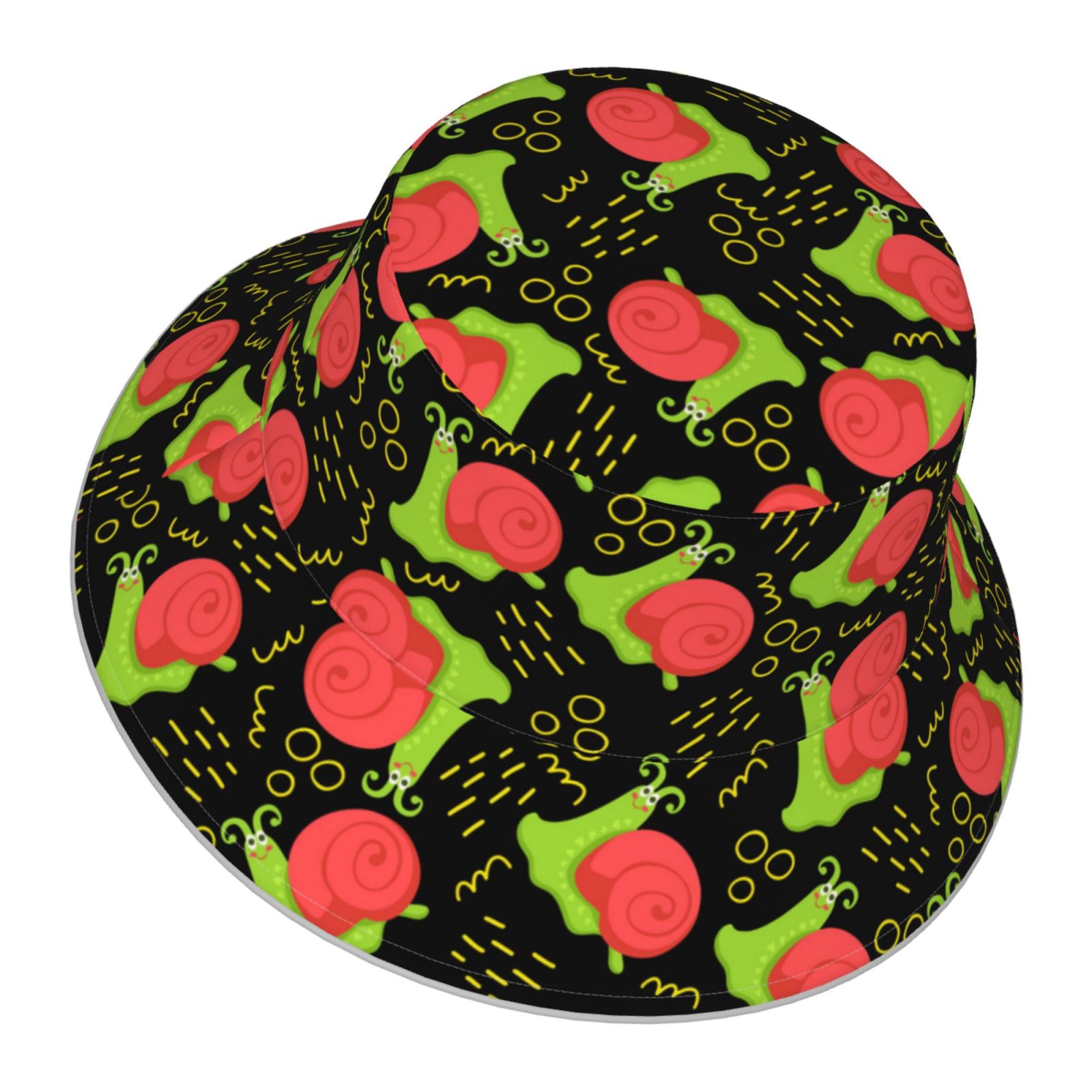 Daiia Cartoon Snail Pattern Bucket Hat - Trendy Cotton Sun Hat for ...