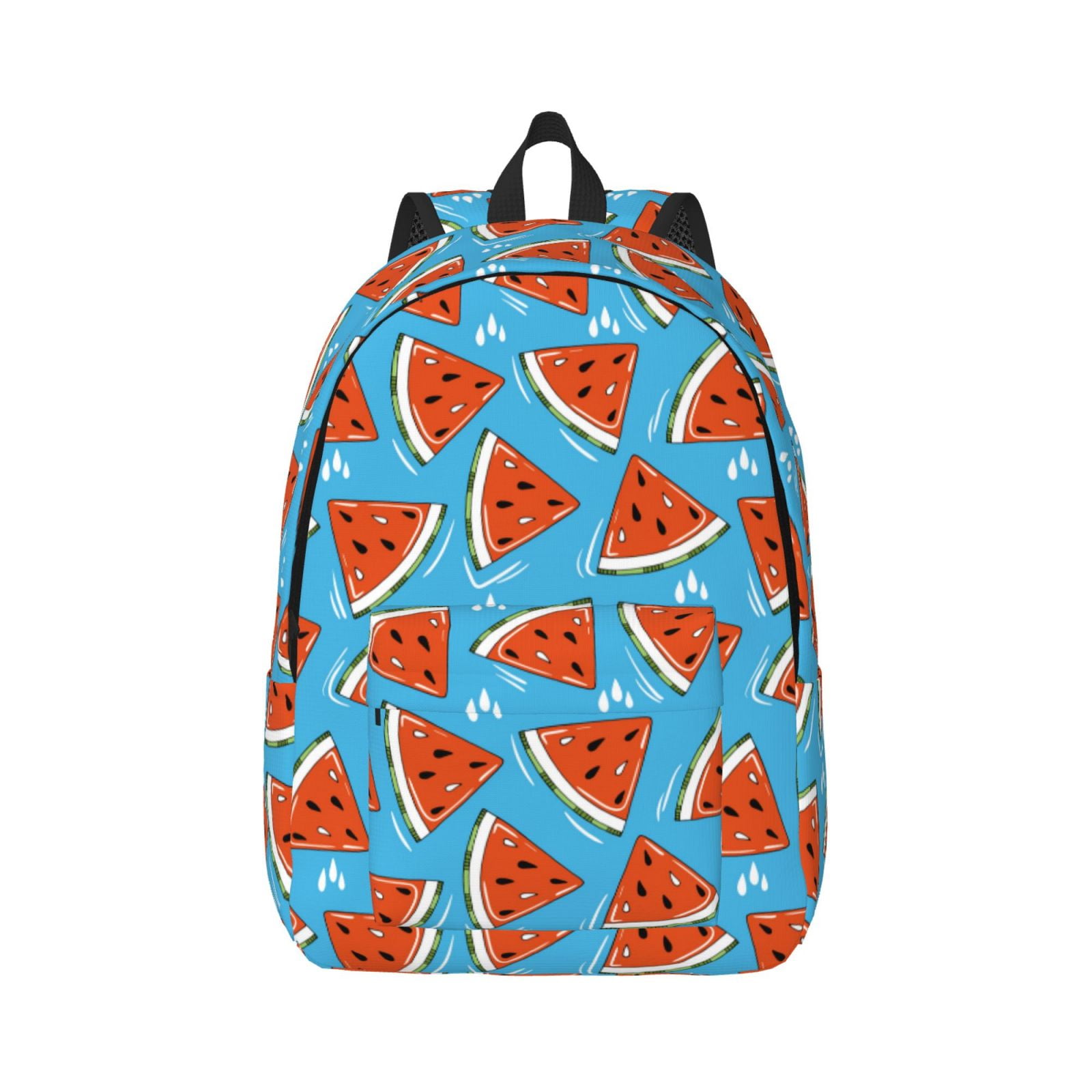 Daiia Cartoon Watermelon Vintage Canvas Backpack for Men and Women ...