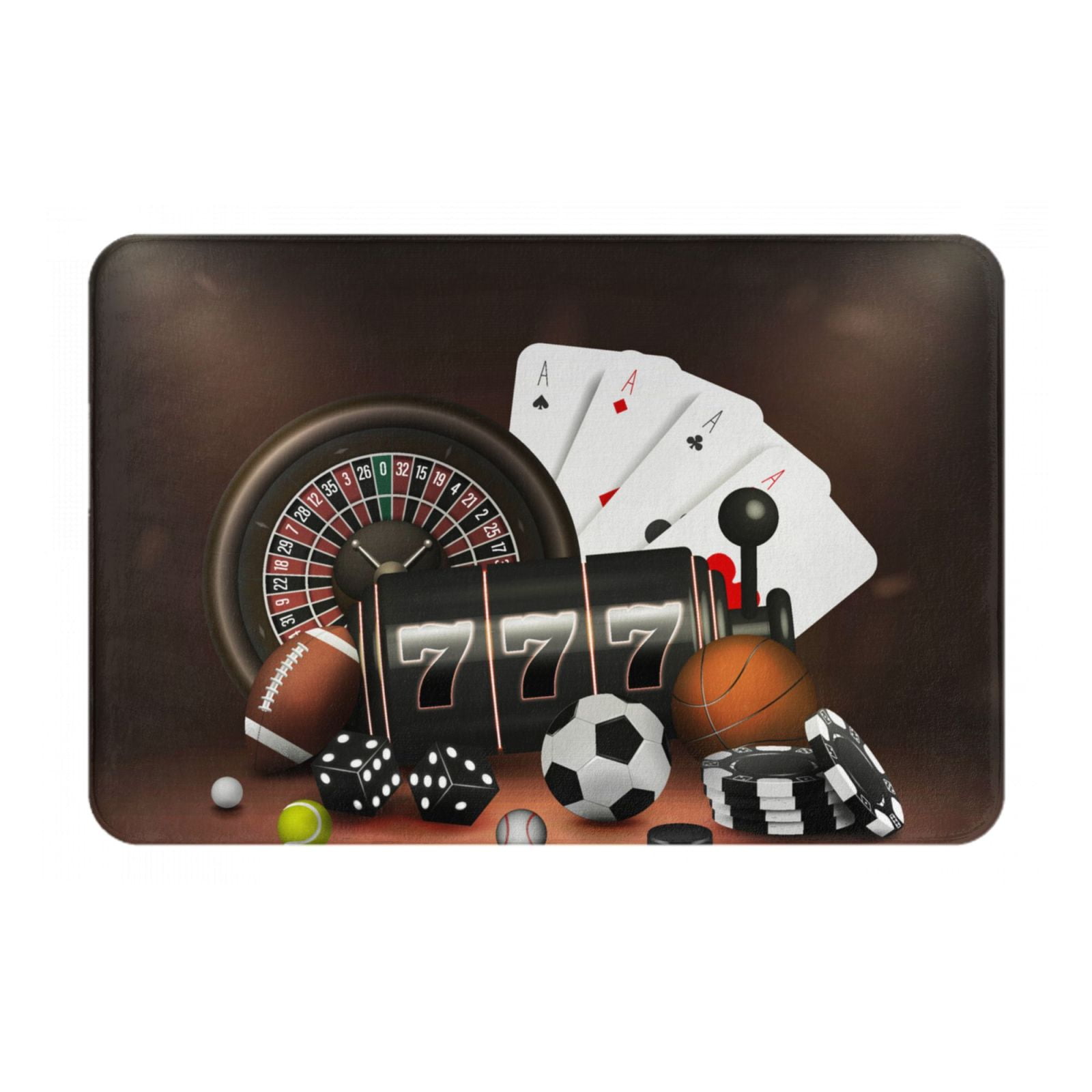 Daiia Casino And Sports Front Door Mat, Heavy Duty Durable Welcome Mat ...