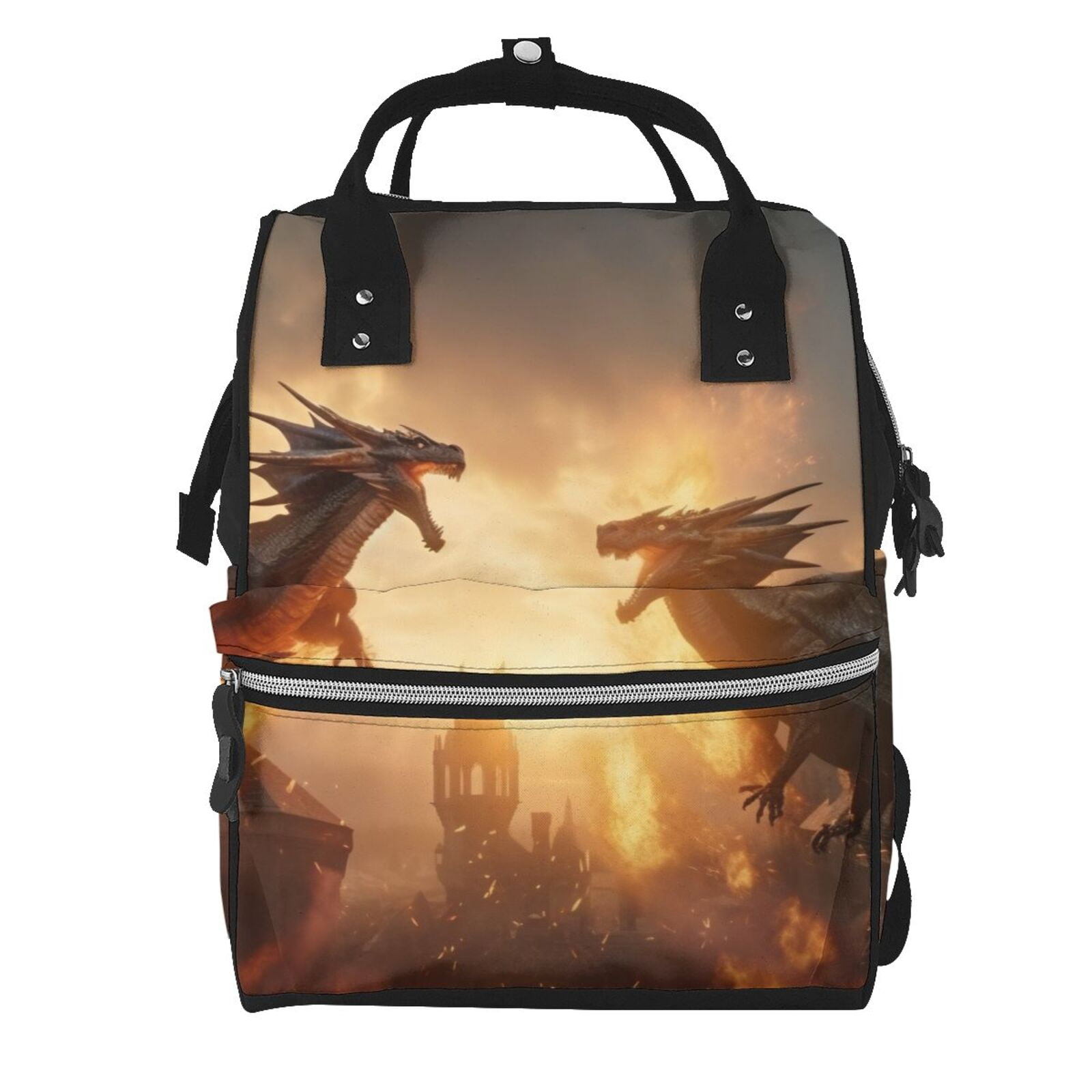 Daiia Castle Cool Fire Dragon Large Capacity Baby Bag Waterproof ...