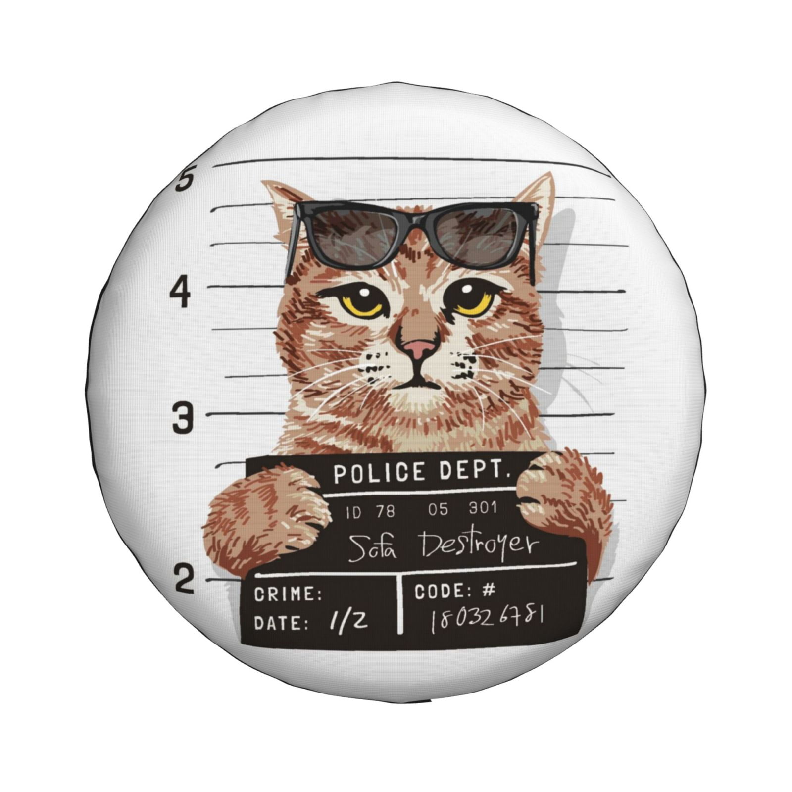 Daiia Cat Holding Mugshot Sign Tire Covers , Travel Trailer Camper ...