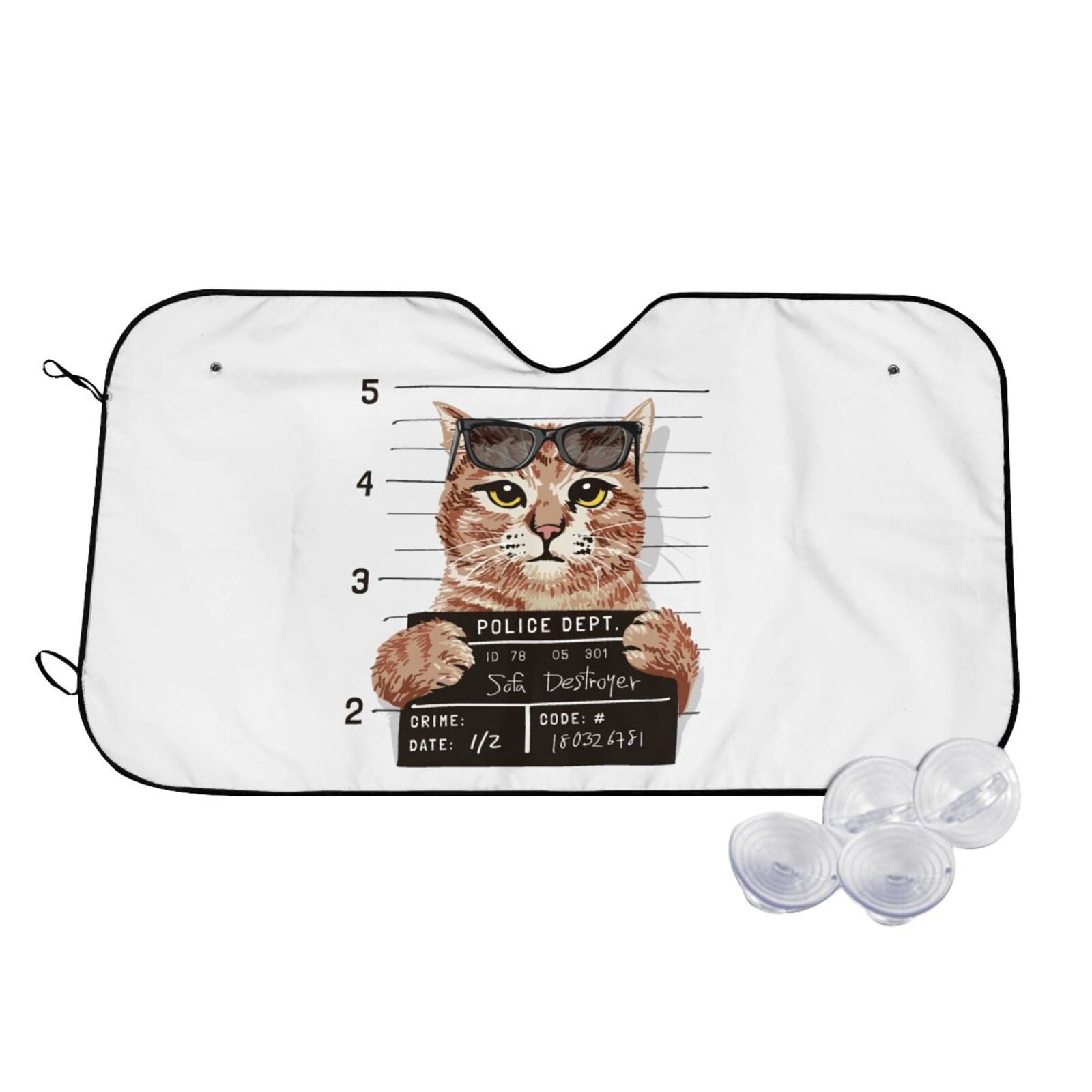 Daiia Cat Holding Mugshot Sign Windshield Sun Shade for Car SUV Truck ...