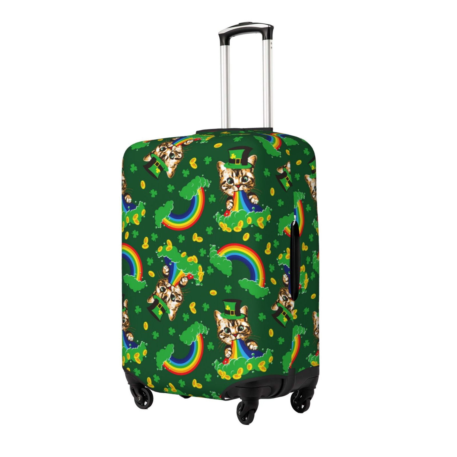 Daiia Cat St Patrick's day Luggage Cover, Thickened Washable Travel ...