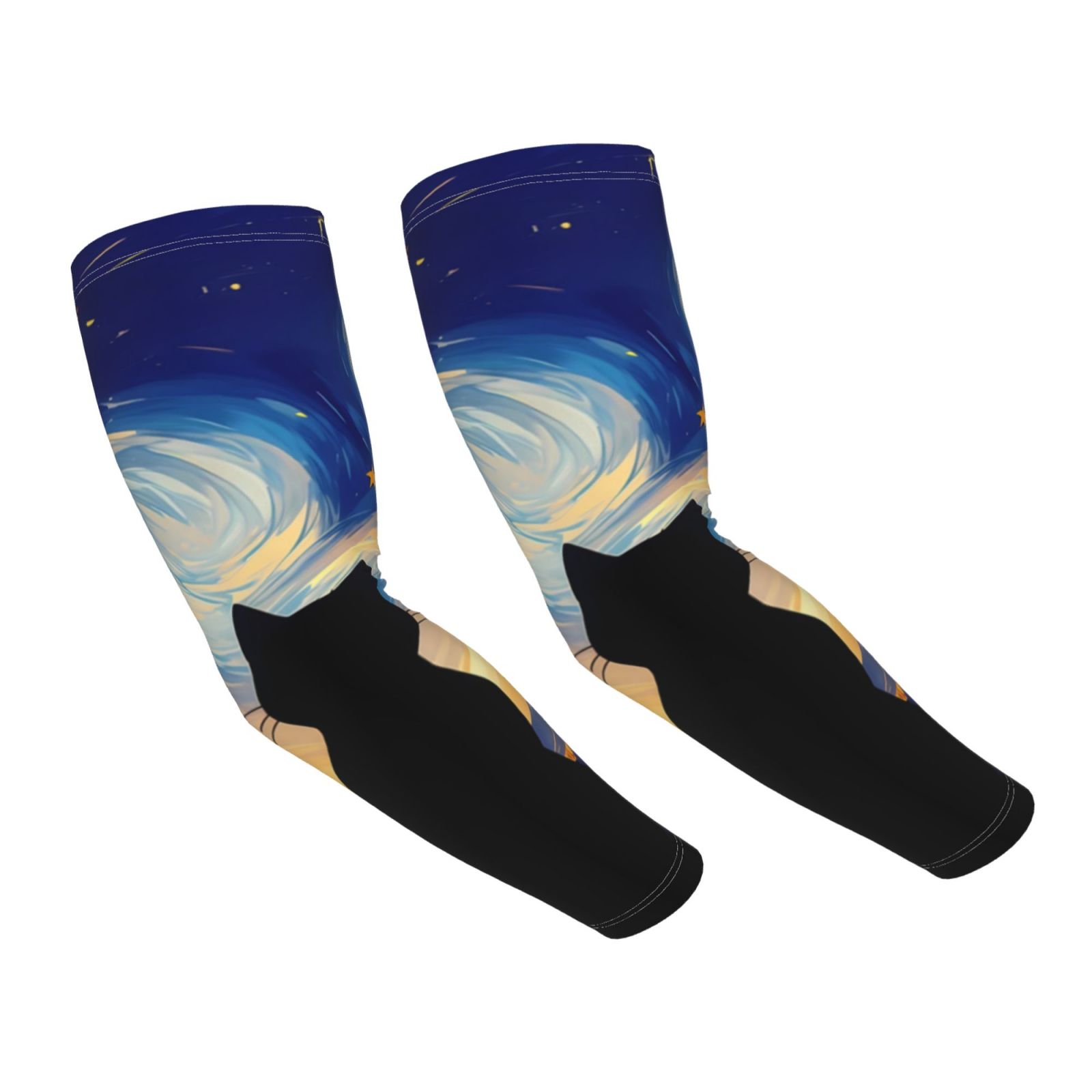 Daiia Cat Under Starry Skies UV Sun Protection Arm Sleeves - Cooling ...