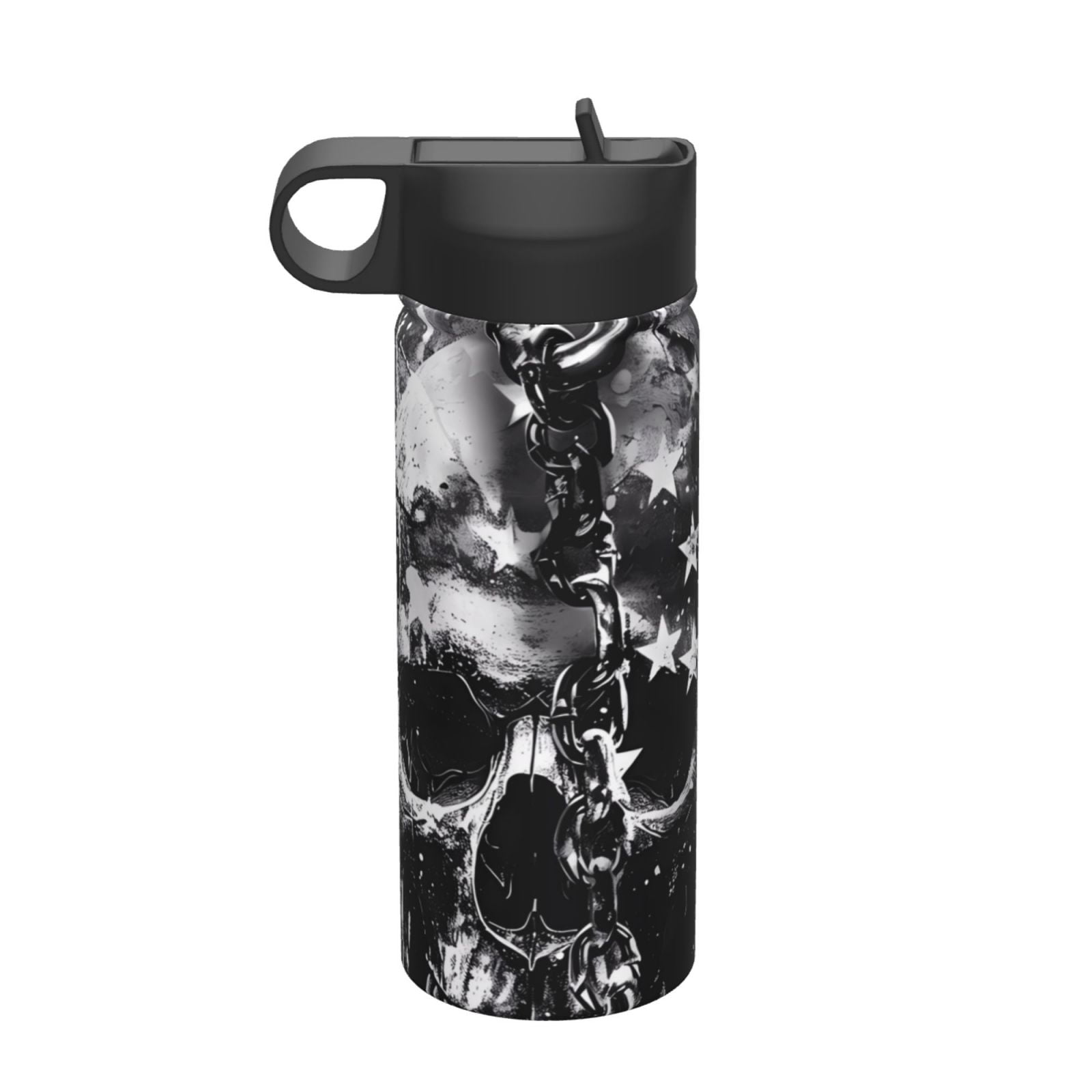 Daiia Chained Skull Artwork Printed 18oz Sports Insulated Kettle With ...