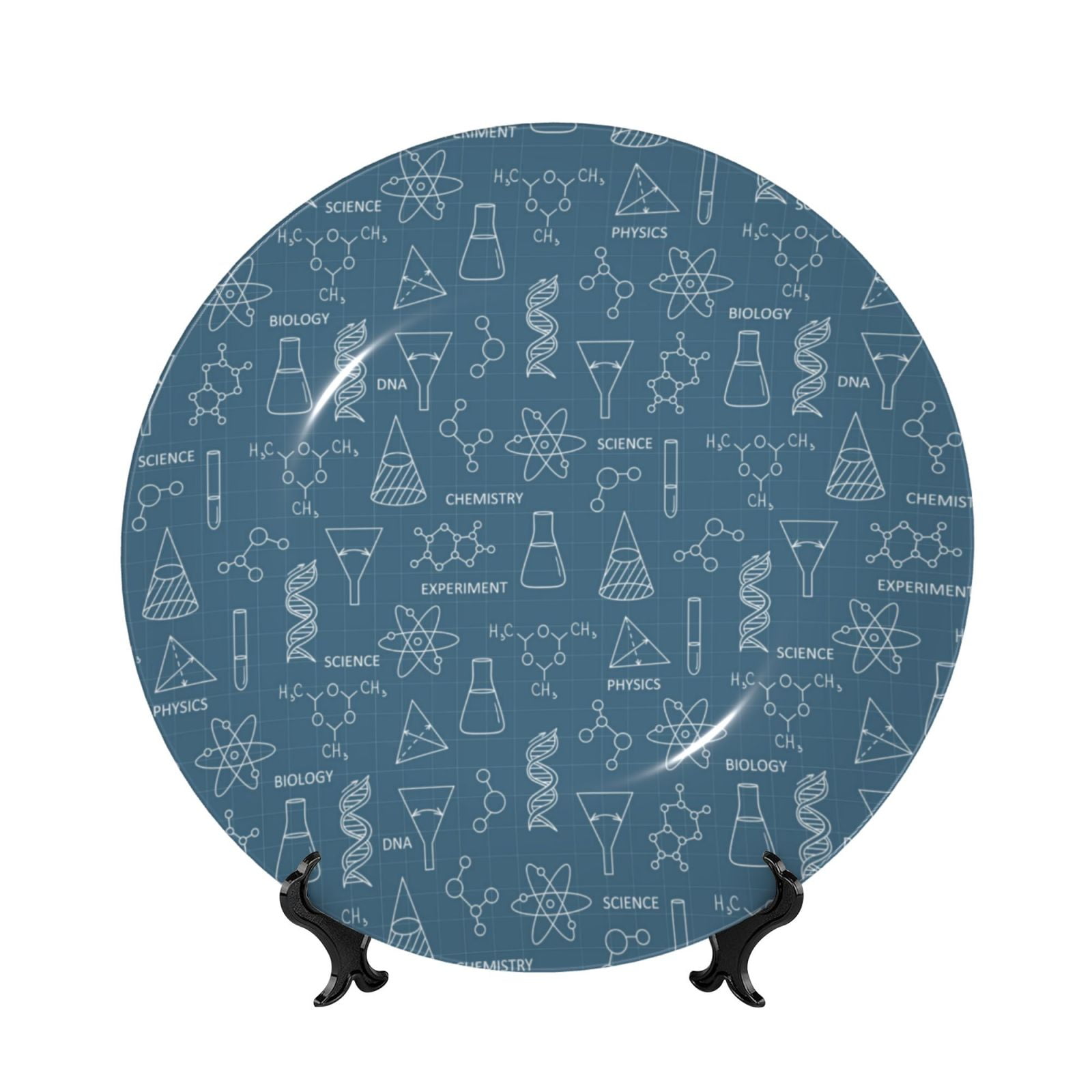 Daiia Chemical Formulas And Objects Printed Pattern Ceramic Plate ...