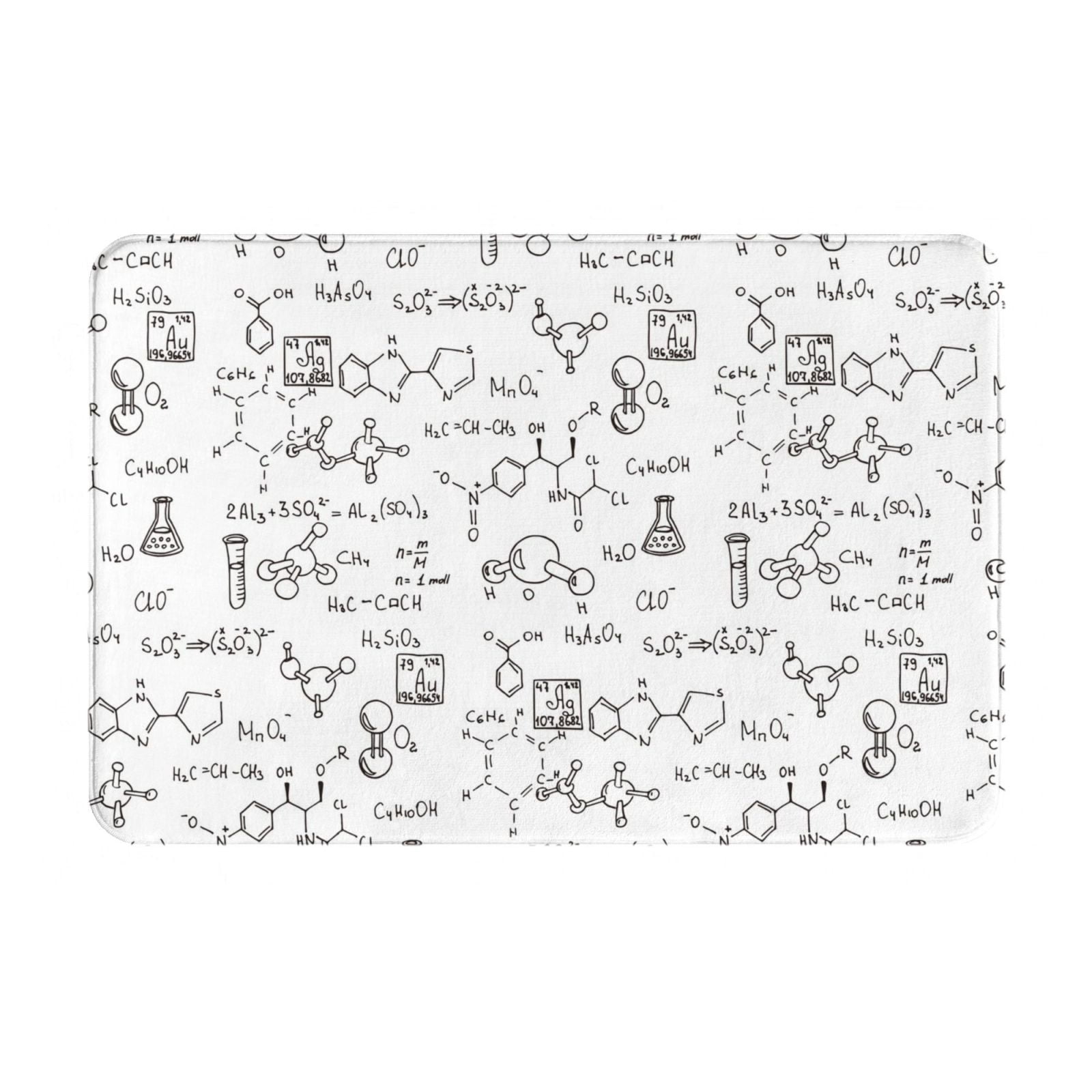 Daiia Chemical Formulas Front Door Mat, Heavy Duty Durable Welcome Mat ...