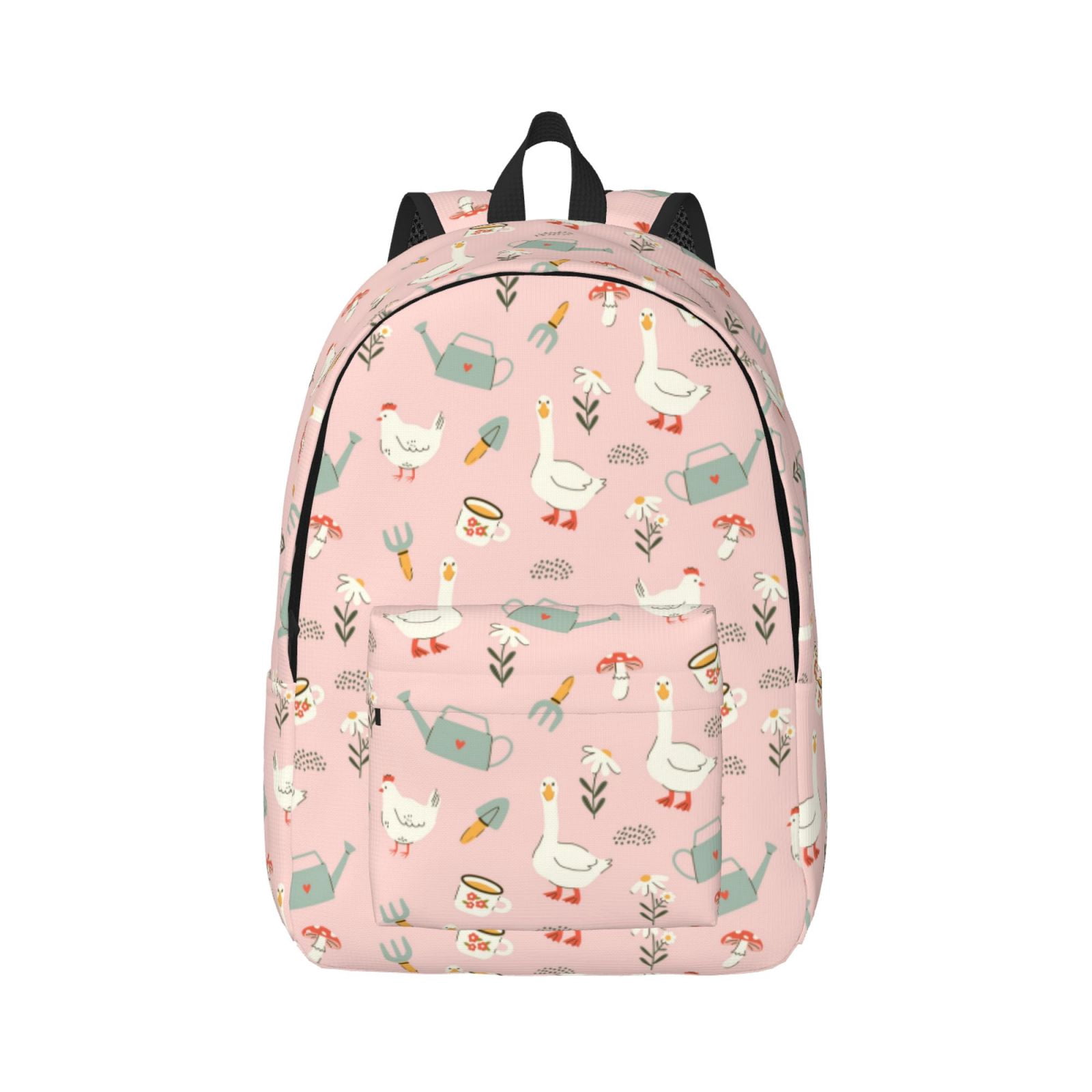 Daiia Chicken And Goose Vintage Canvas Backpack for Men and Women ...