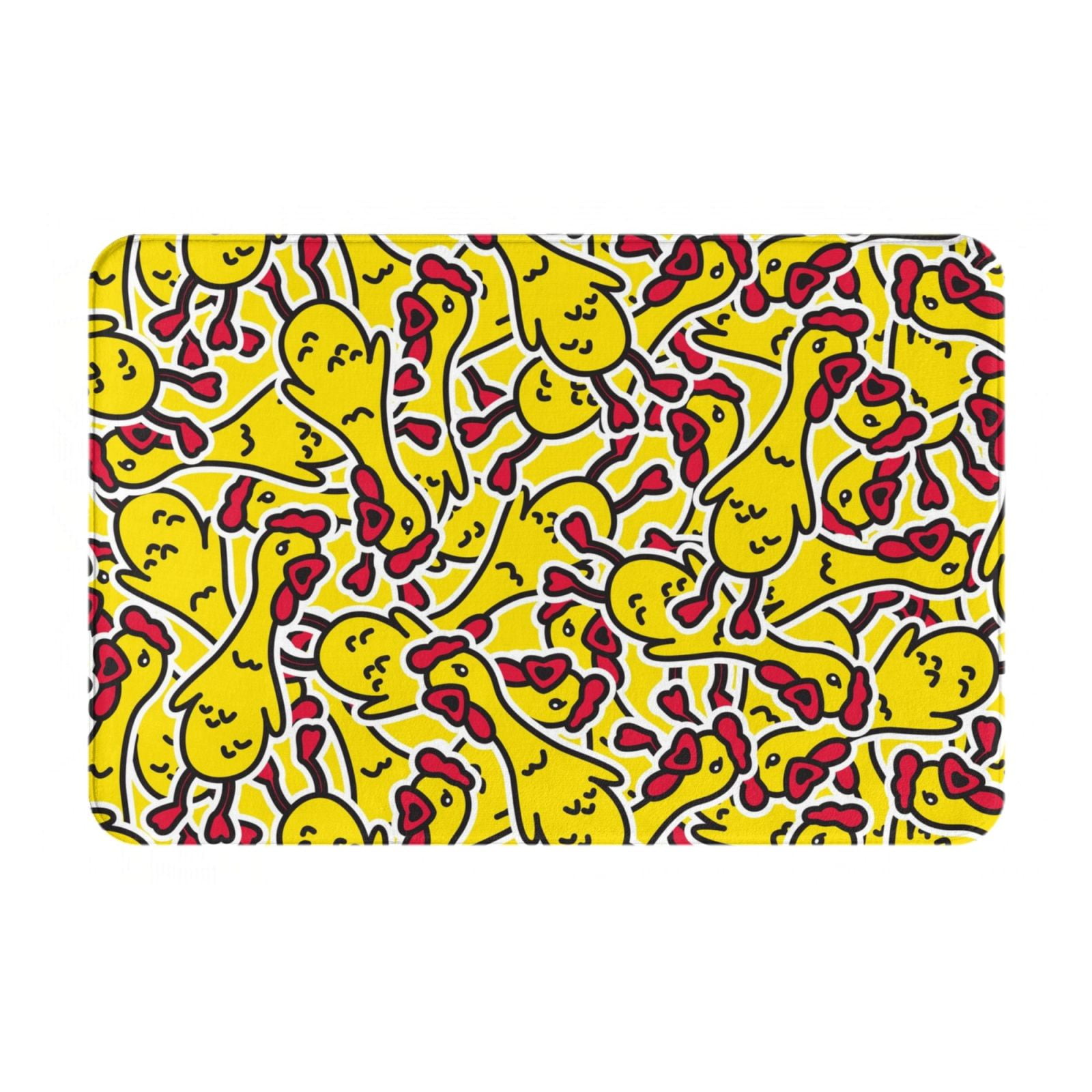 Daiia Chicken Cartoon Front Door Mat, Heavy Duty Durable Welcome Mat ...