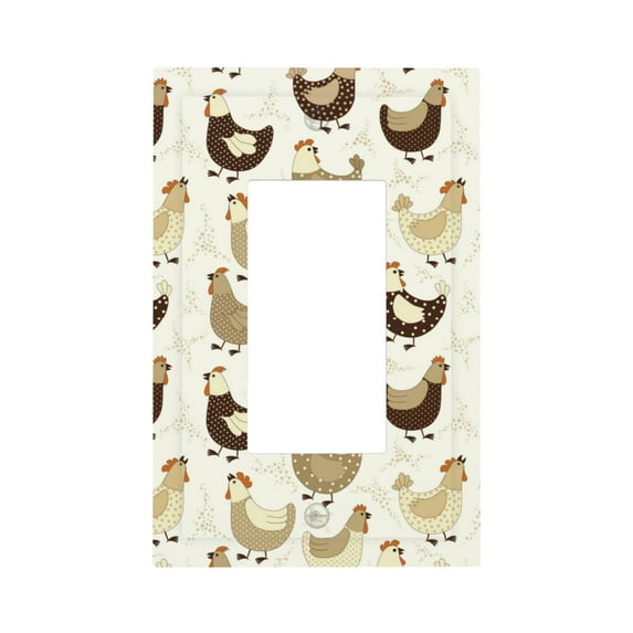 Daiia Chicken Cartoon Pattern Decorator Wall Plate Child Safe Outlet ...
