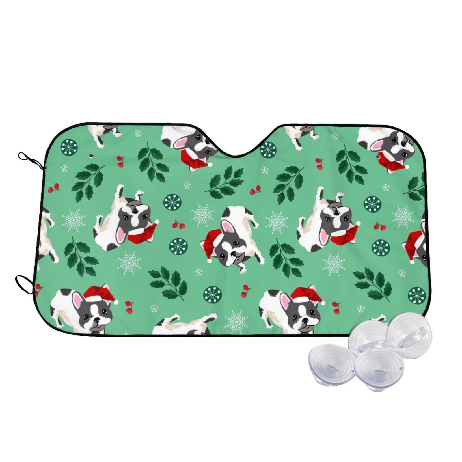 Daiia Christmas French Bulldog Windshield Sun Shade for Car SUV Truck ...