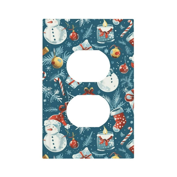 Daiia Christmas Snowman Gift Pattern Decorator Wall Plate Child Safe ...