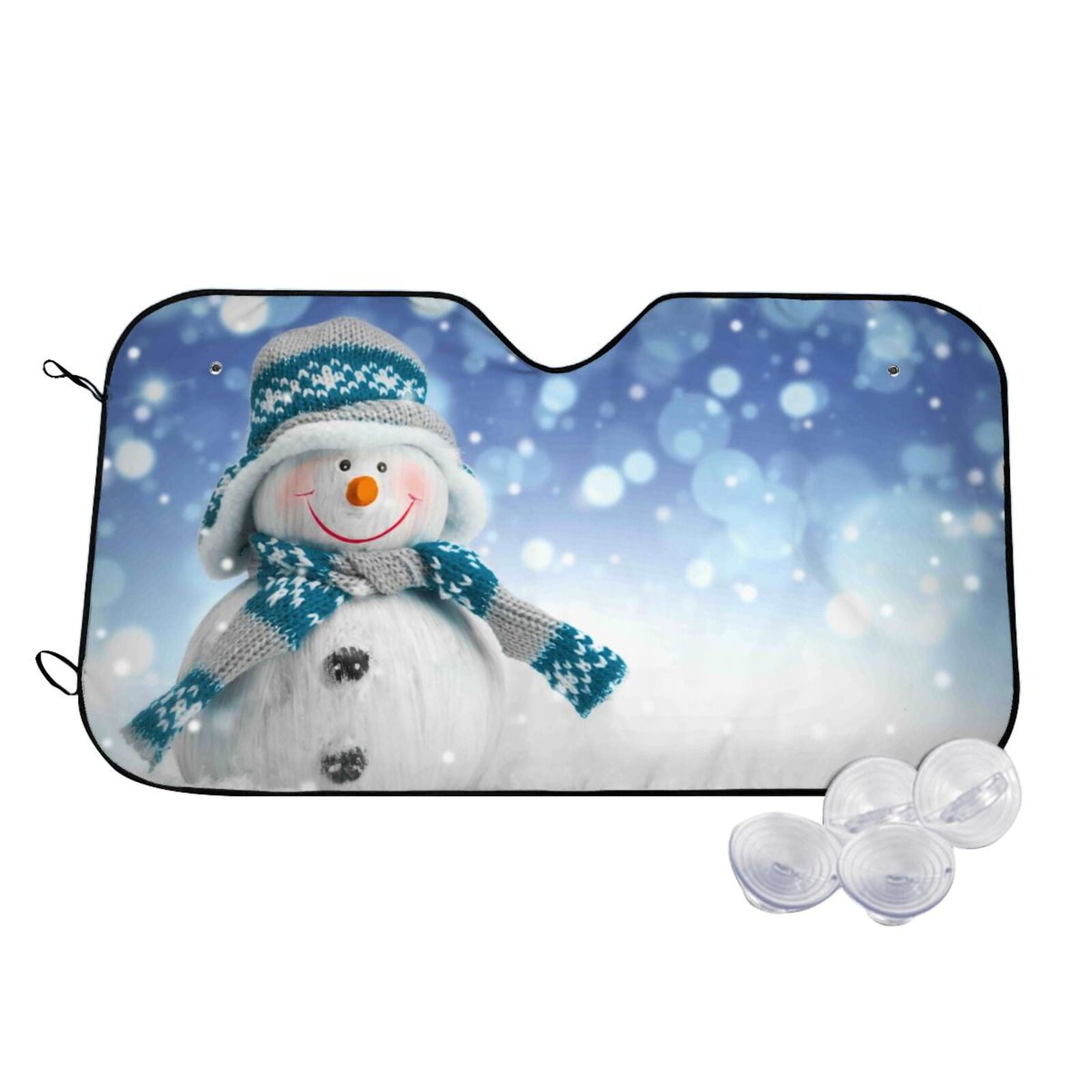 Daiia Christmas Snowman In The Snow Windshield Sun Shade for Car SUV ...