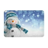 Daiia Christmas Snowman In The Snow Front Door Mat, Heavy Duty Durable ...