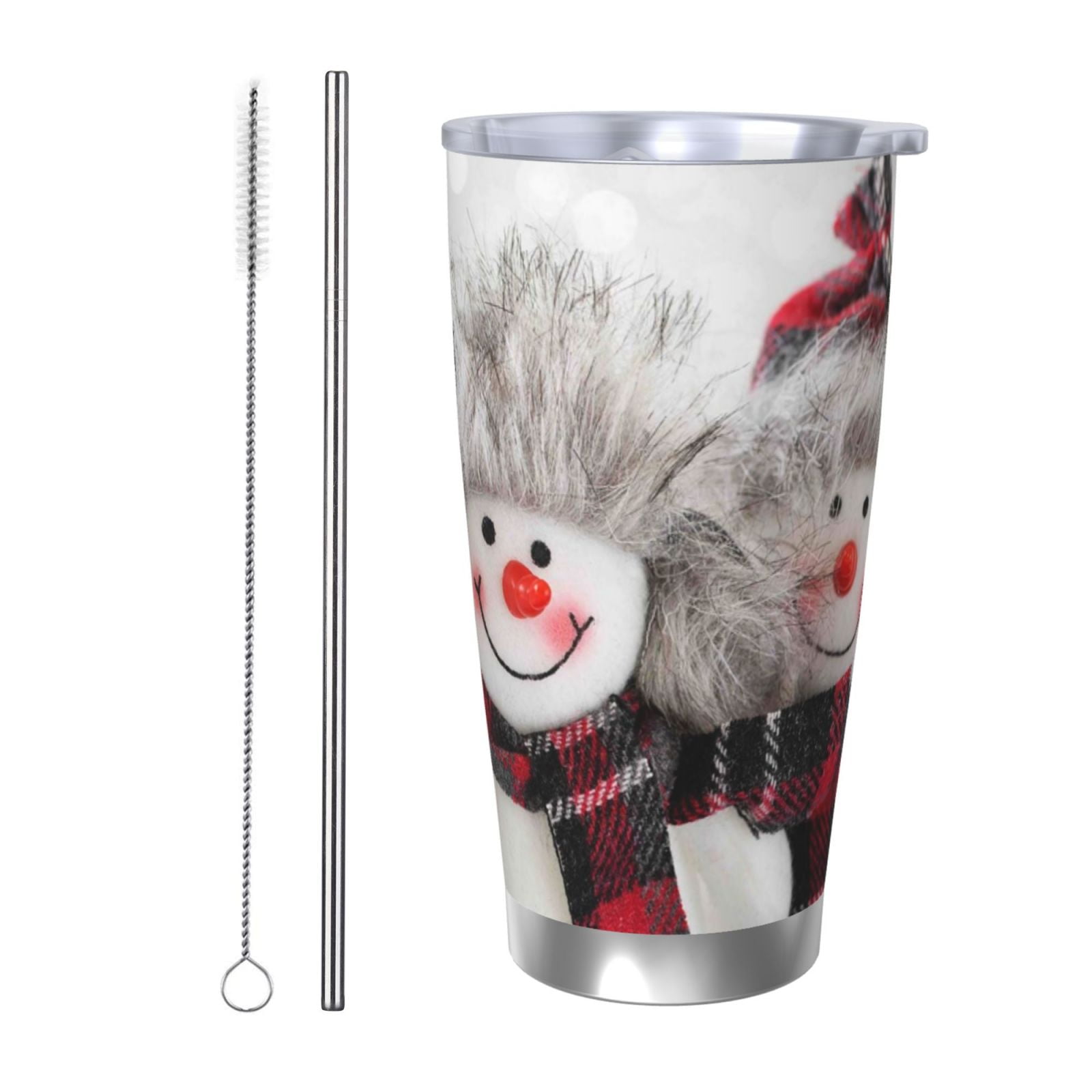 Daiia Christmas Snowman With Hat Printed 20oz Insulated Coffee Cup with ...