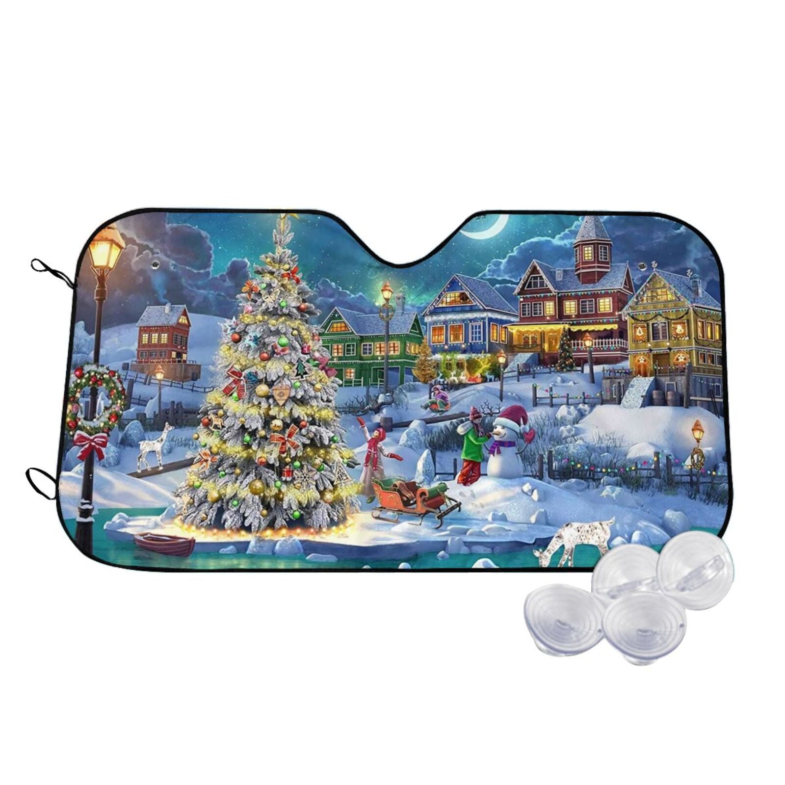 Daiia Christmas Tree Windshield Sun Shade for Car SUV Truck (Small ...
