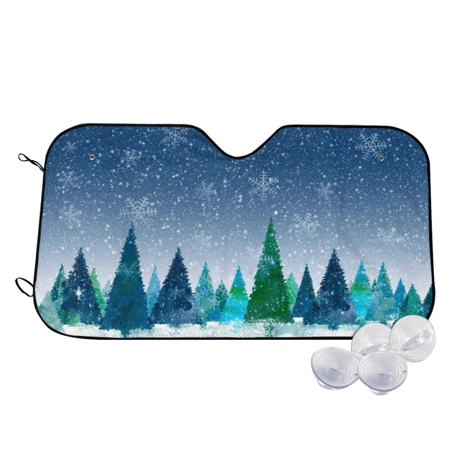Daiia Christmas Trees Windshield Sun Shade for Car SUV Truck (Small ...