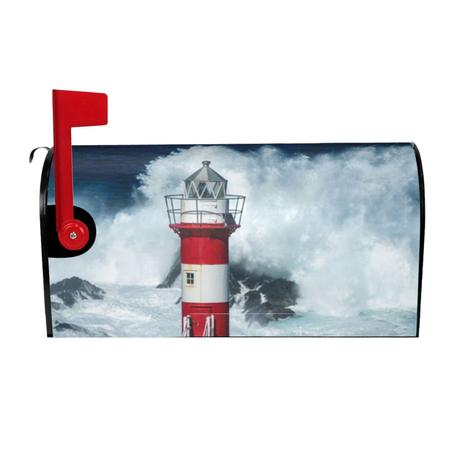 Daiia Circular Lighthouse Mailbox Cover , Magnetic Welcome Mailbox ...