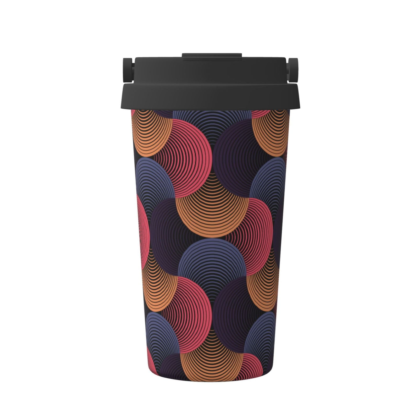 Daiia Circular Stripes Printed Stainless Steel Tumbler with Lid and ...