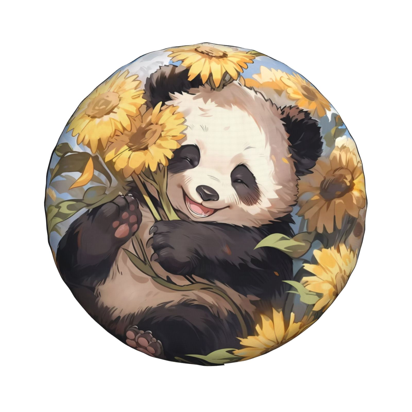 Daiia Clear Sky Cute Sunflower Panda Tire Covers , Travel Trailer ...