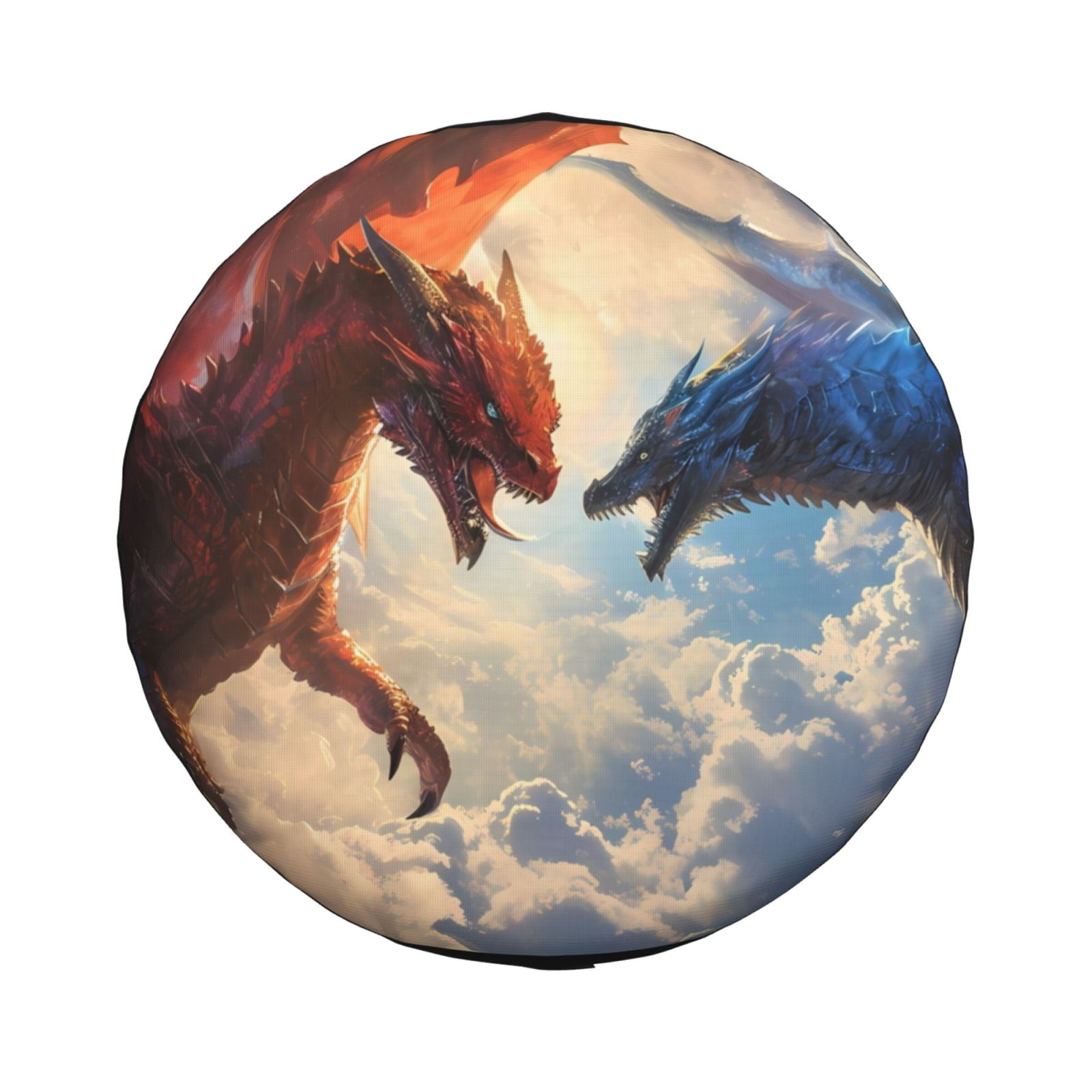 Daiia Cloud Red And Blue Dragon Tire Covers , Travel Trailer Camper ...