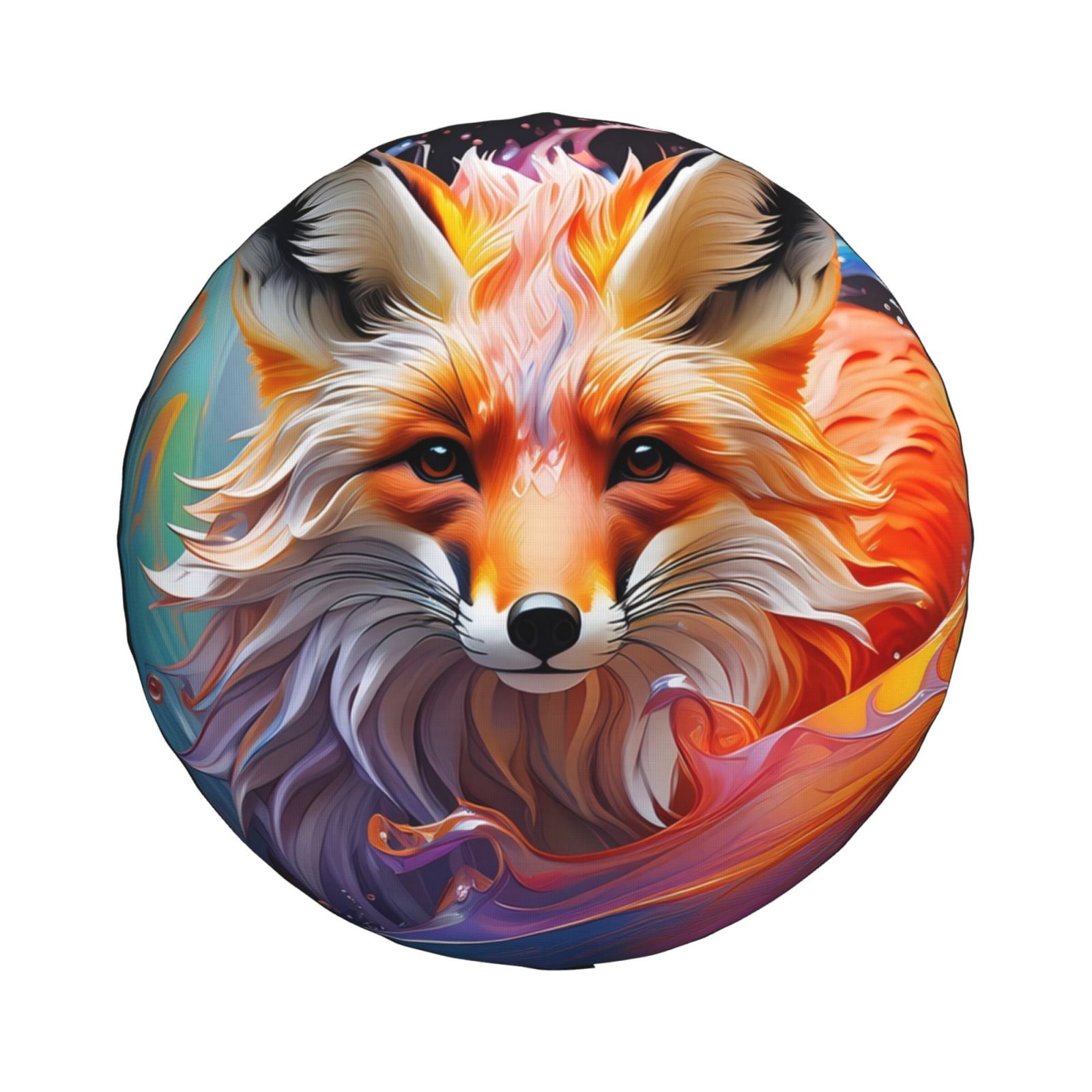 Daiia Color Splash Fox Portrait Tire Covers , Travel Trailer Camper ...