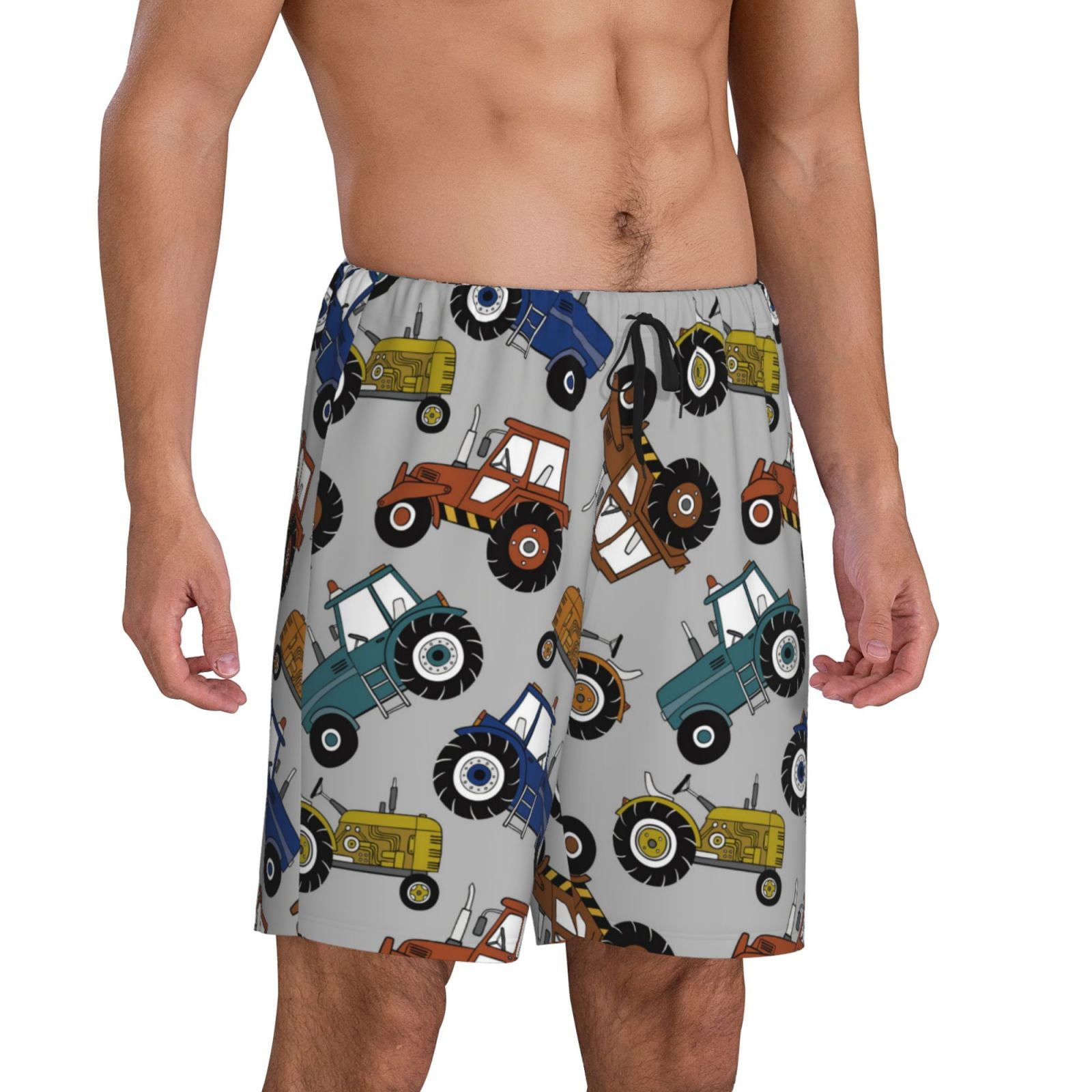 Daiia Color Tractor Mens Woven Stretch Pajama Short,Short Pajama Pants ...