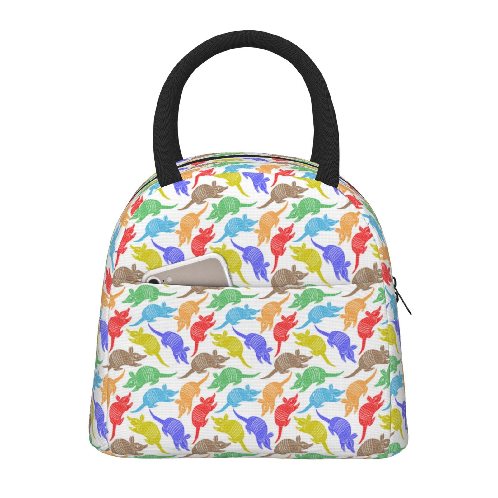 Daiia Colored Armadillos Pattern Lunch Bag , Insulated Lunch Box, Small ...