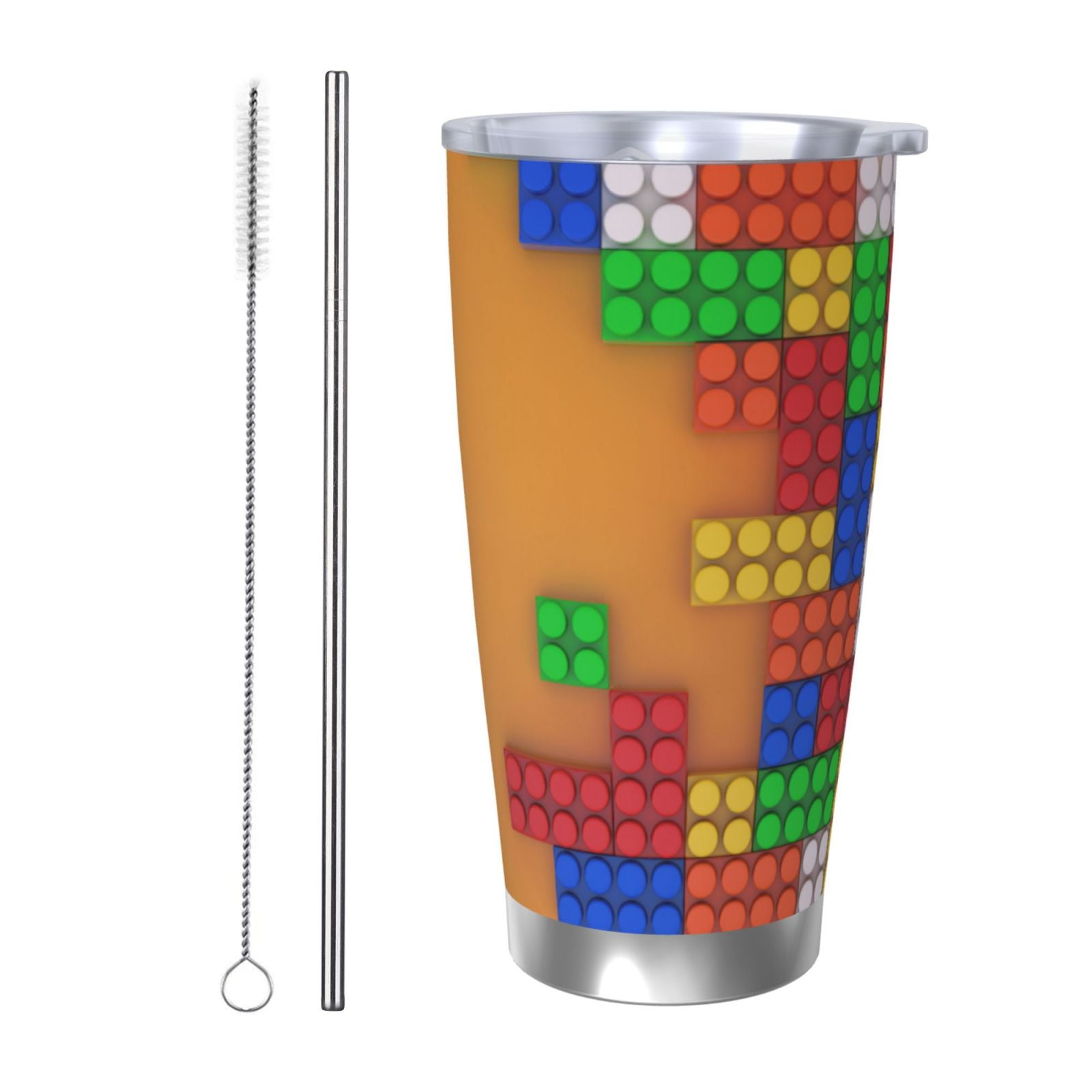 Daiia Colorful Building Blocks A Printed 20oz Insulated Coffee Cup with ...