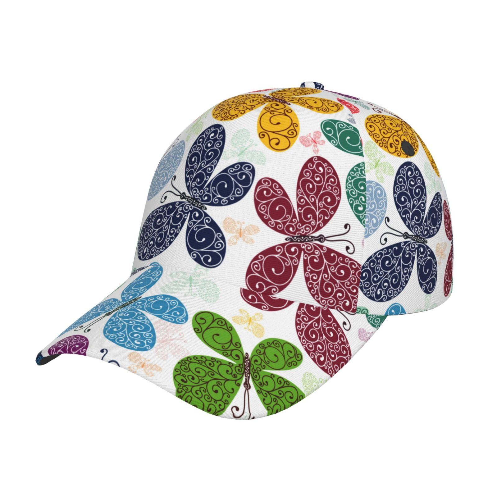 Daiia Colorful Butterflies Baseball Cap Men Women Classic Adjustable ...