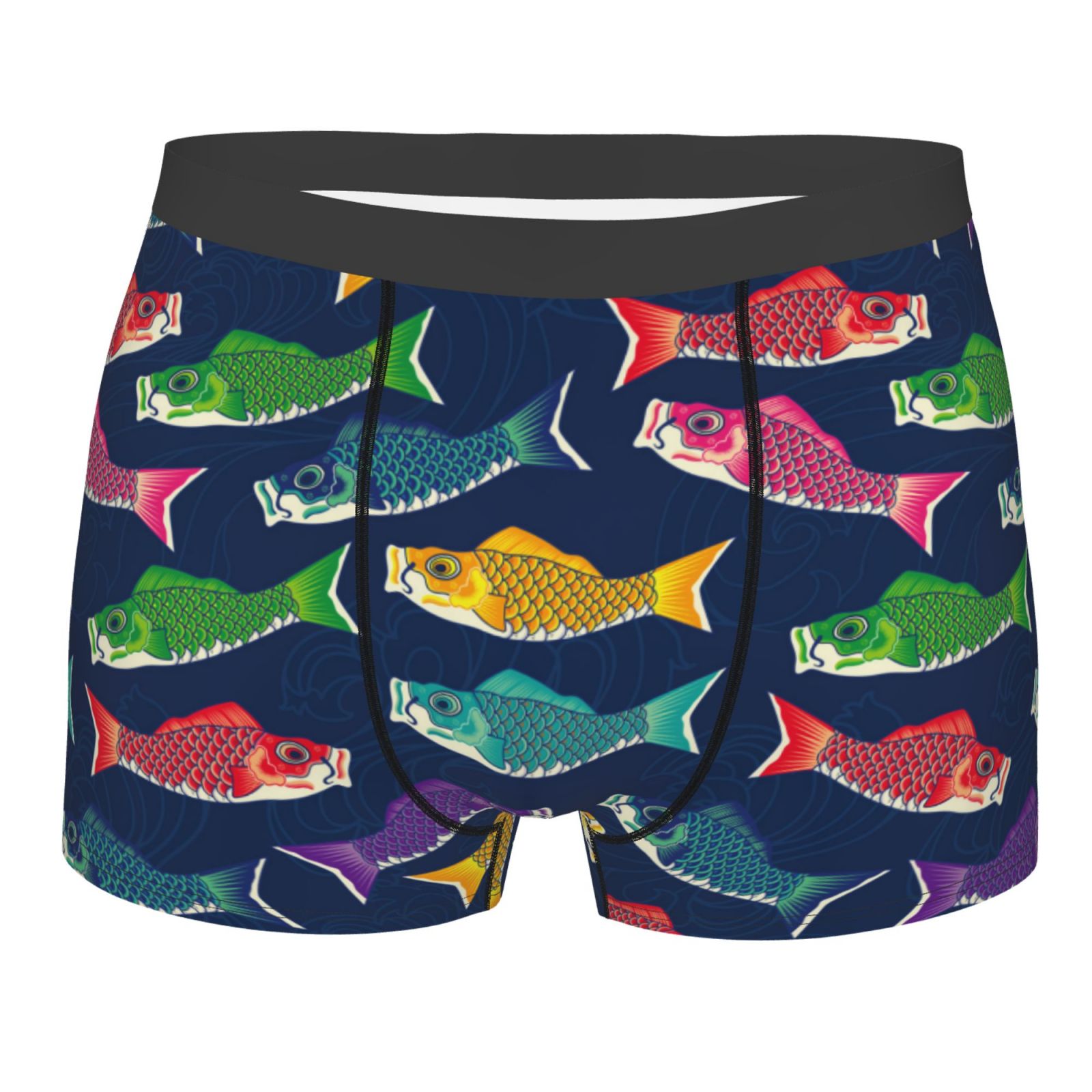 Daiia Colorful Carp Streamer 1 Men's Underwear Boxer Briefs, Cotton ...