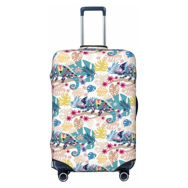 Daiia Colorful Chameleons Luggage Cover, Thickened Washable Travel ...