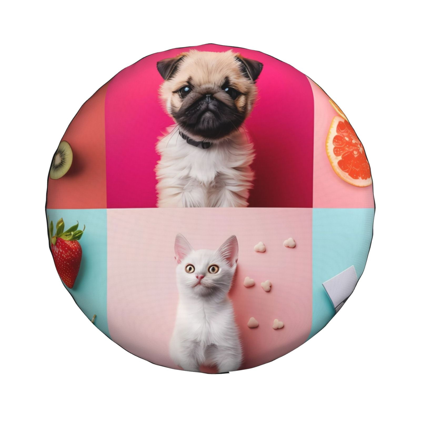 Daiia Colorful Dog Cat Collage Tire Covers , Travel Trailer Camper ...