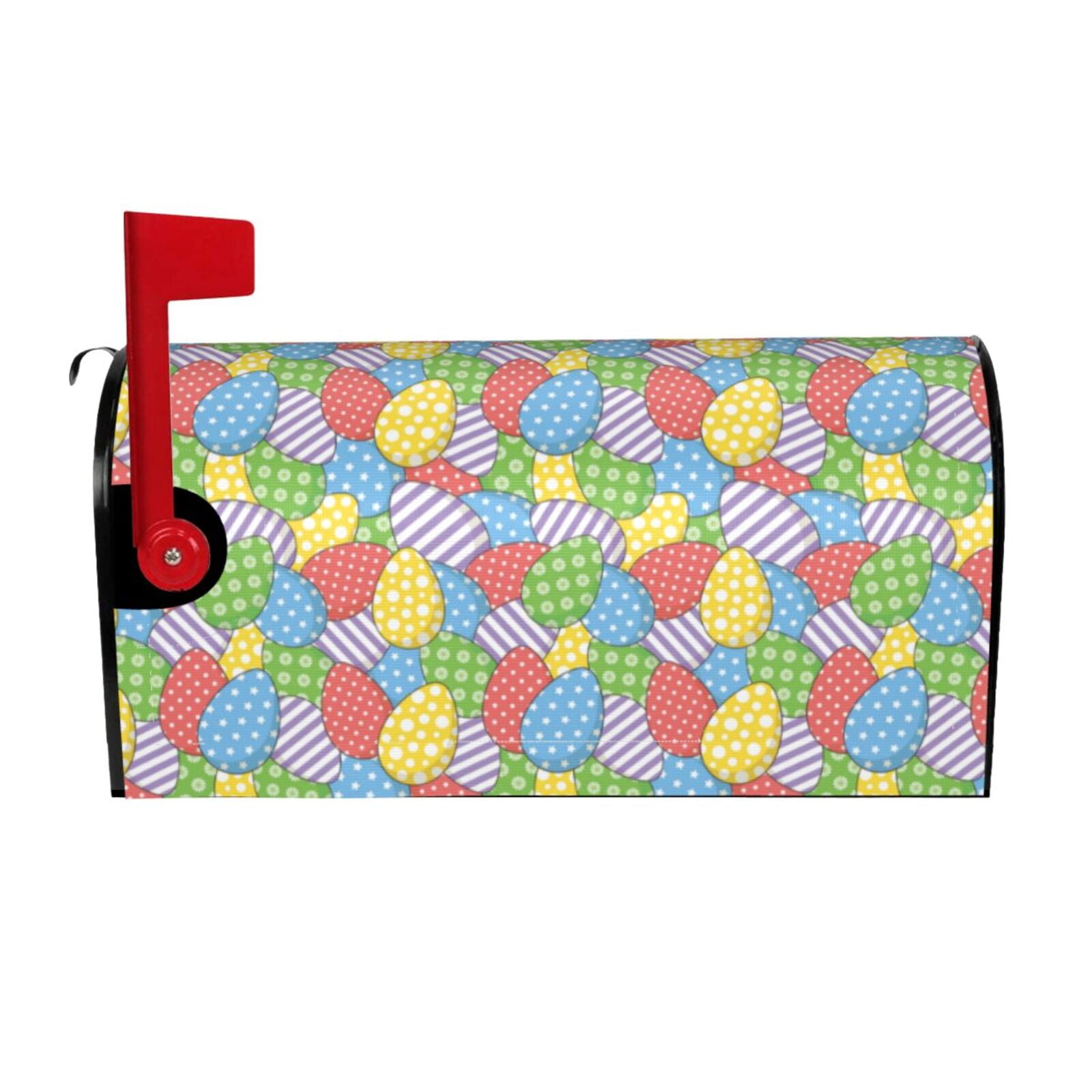 Daiia Colorful Easter eggs Pattern Mailbox Cover , Magnetic Welcome ...
