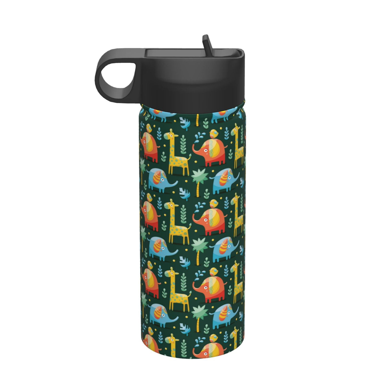 Daiia Colorful Elephants Printed 18oz Sports Insulated Kettle With ...