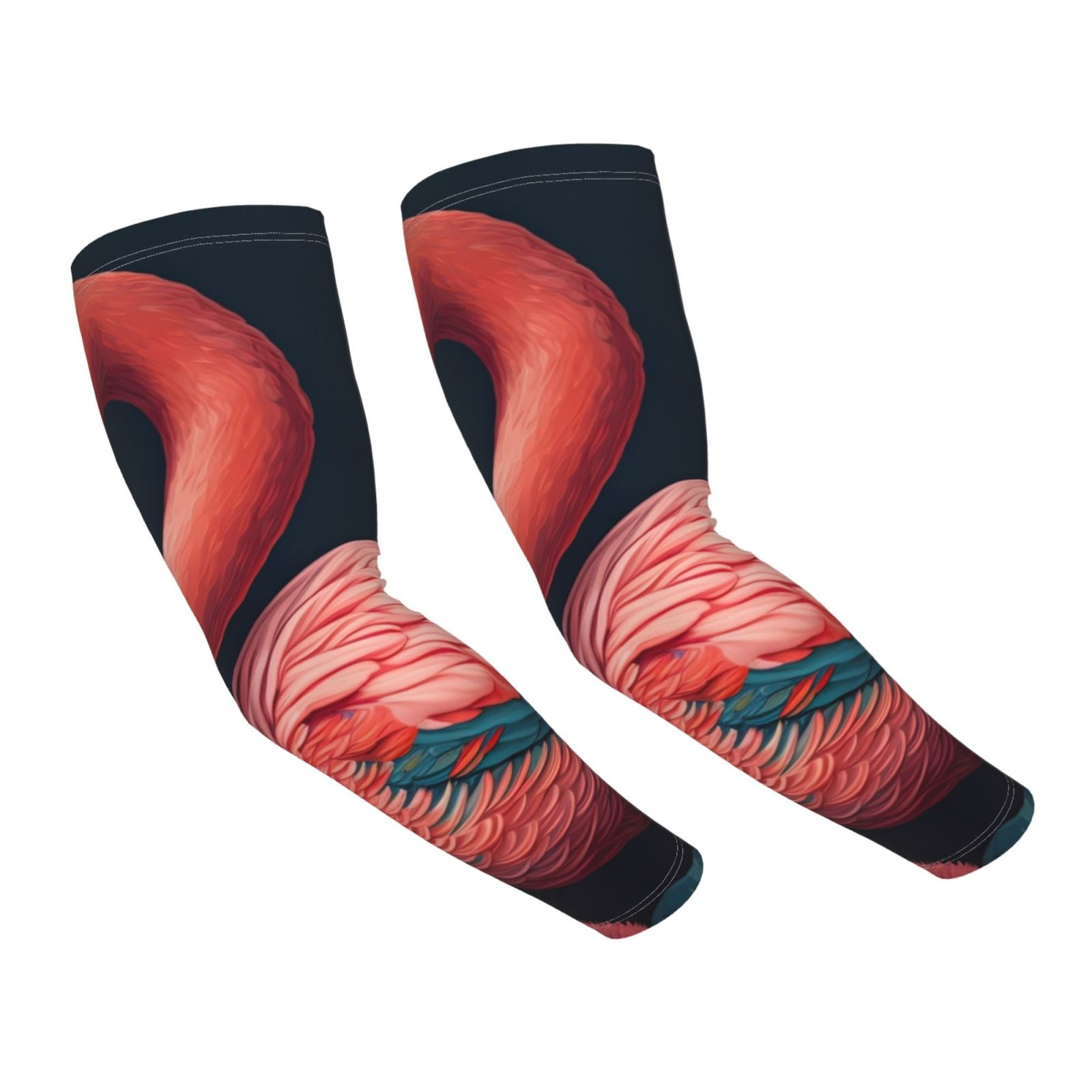 Daiia Colorful Floral Flamingo UV Sun Protection Arm Sleeves - Cooling ...