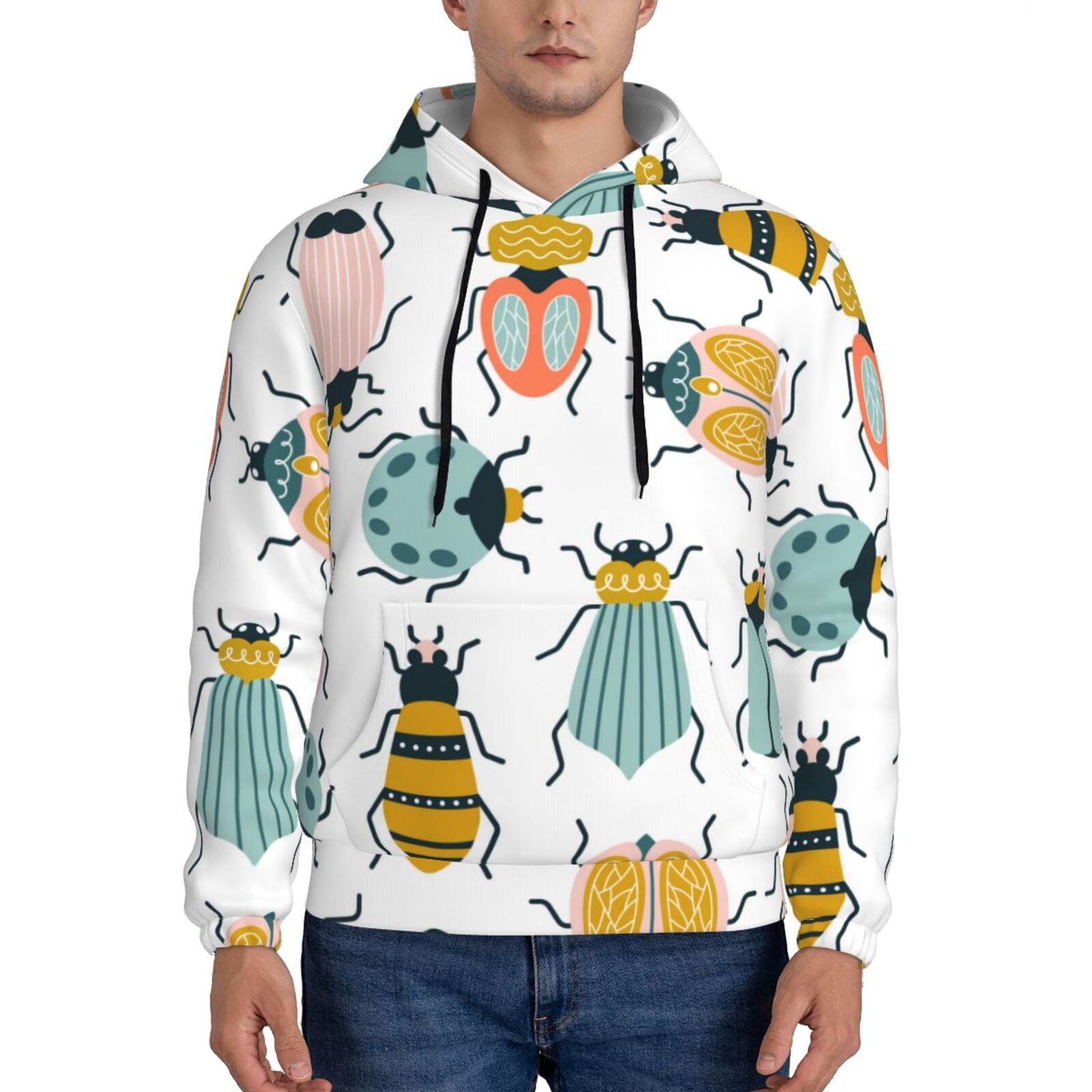 Daiia Colorful Insects for Men's Fashion Hoodies & Sweatshirts with ...