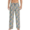 Daiia Colorful Lightning Bolts Pattern Men's Sleep Pant with Pockets ...