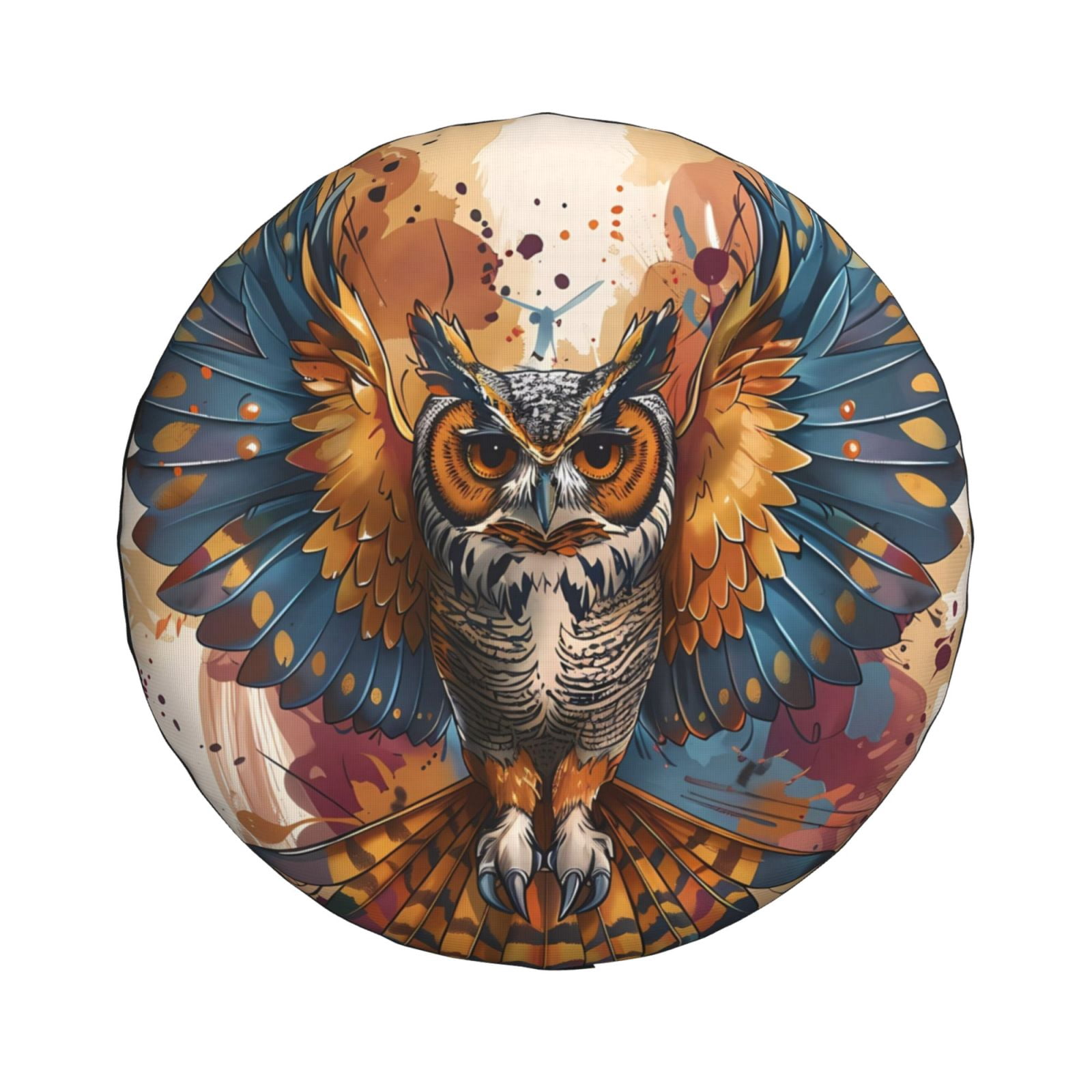 Daiia Colorful Owl Tattoo Art Tire Covers , Travel Trailer Camper Truck ...