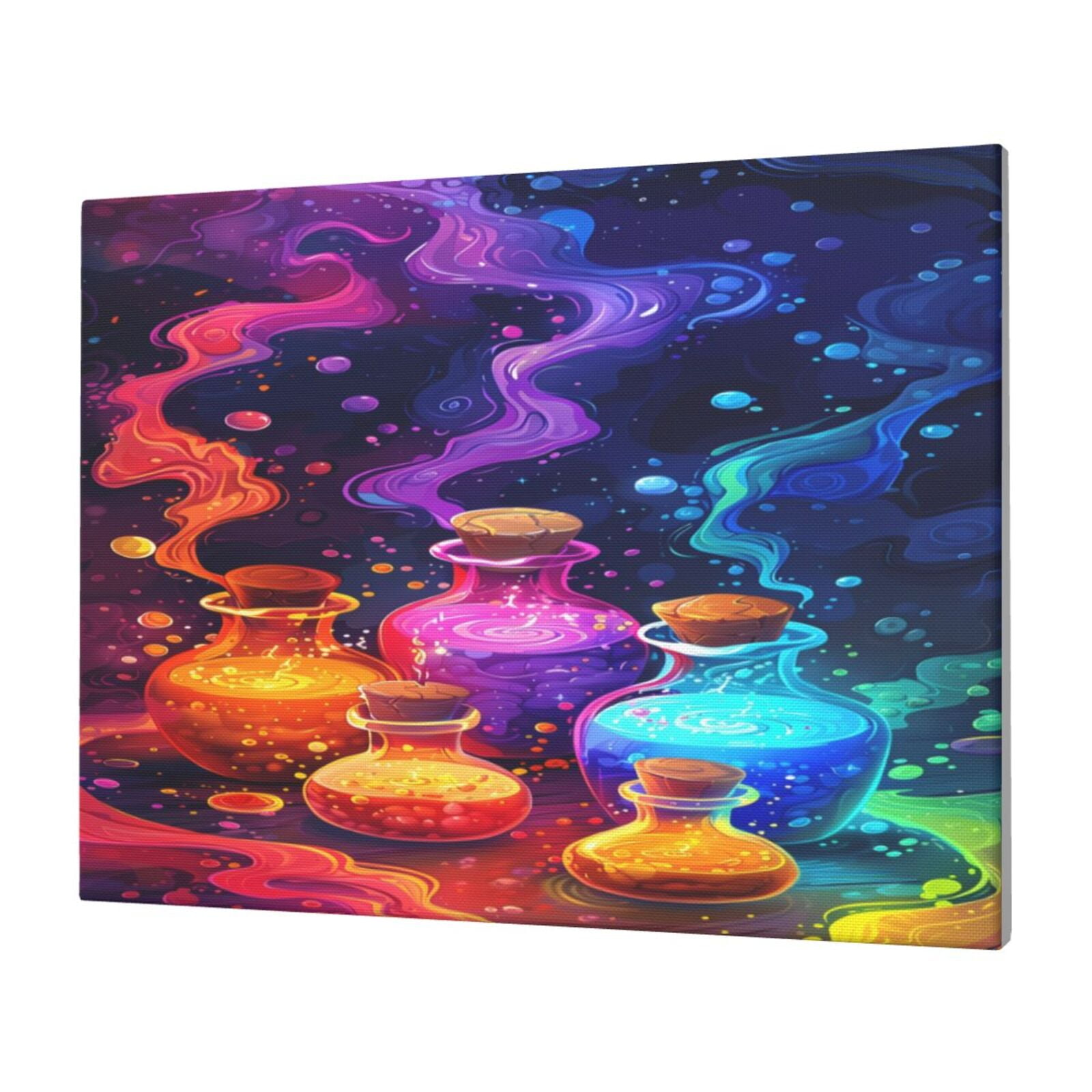 Daiia Colorful Potion Bottles Magic Print Canvas Decorative Picture ...