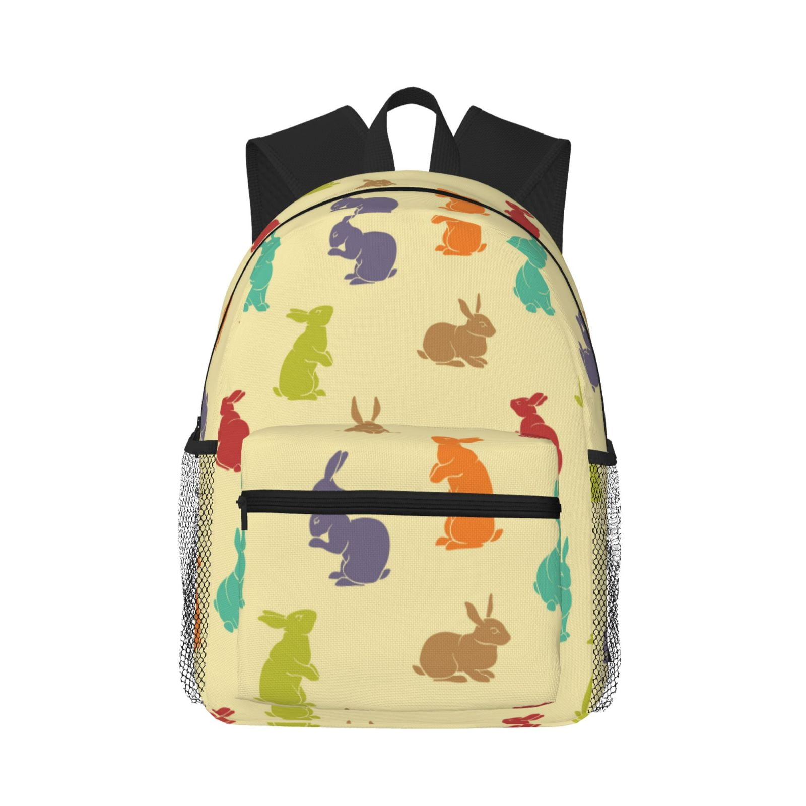 Daiia Colorful Rabbit School Backpack for Men Women, Unisex Large ...