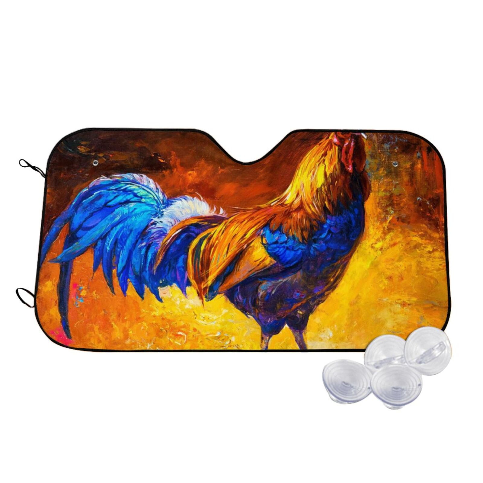 Daiia Colorful Rooster Windshield Sun Shade for Car SUV Truck (Medium ...