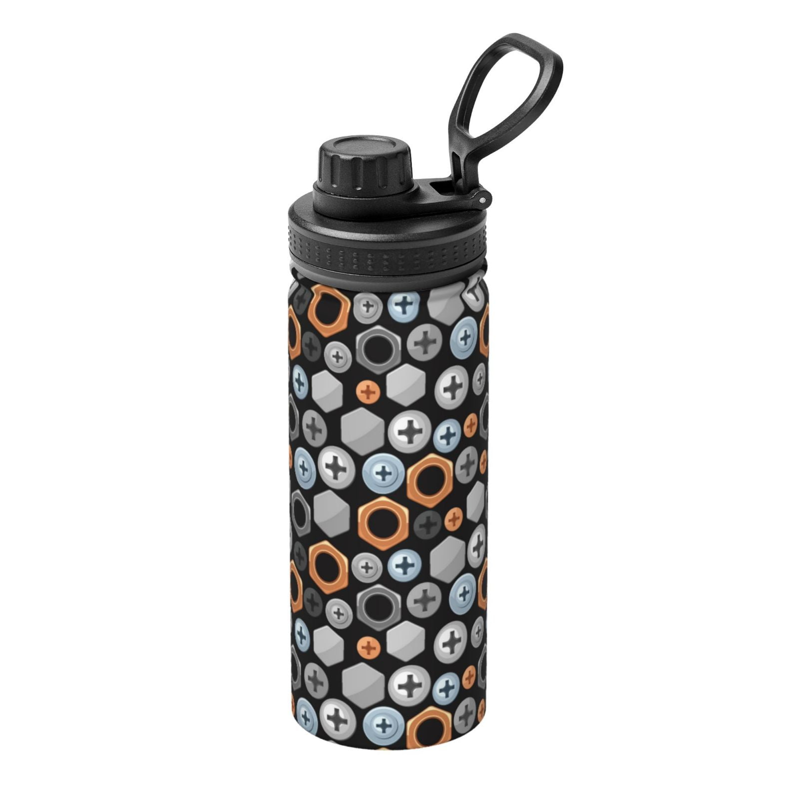 Daiia Colorful Screws Printed 18 OZ Sports Insulated Kettle Drinking ...